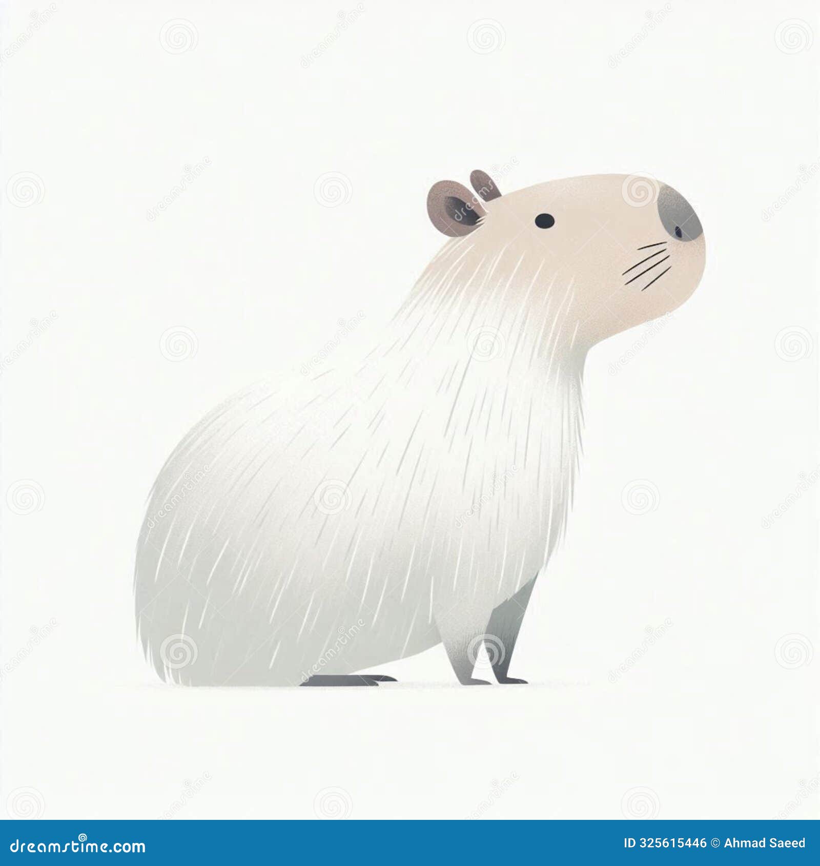 A Cute Minimalistic Simple Capybara Side Profile, Stock Illustration ...