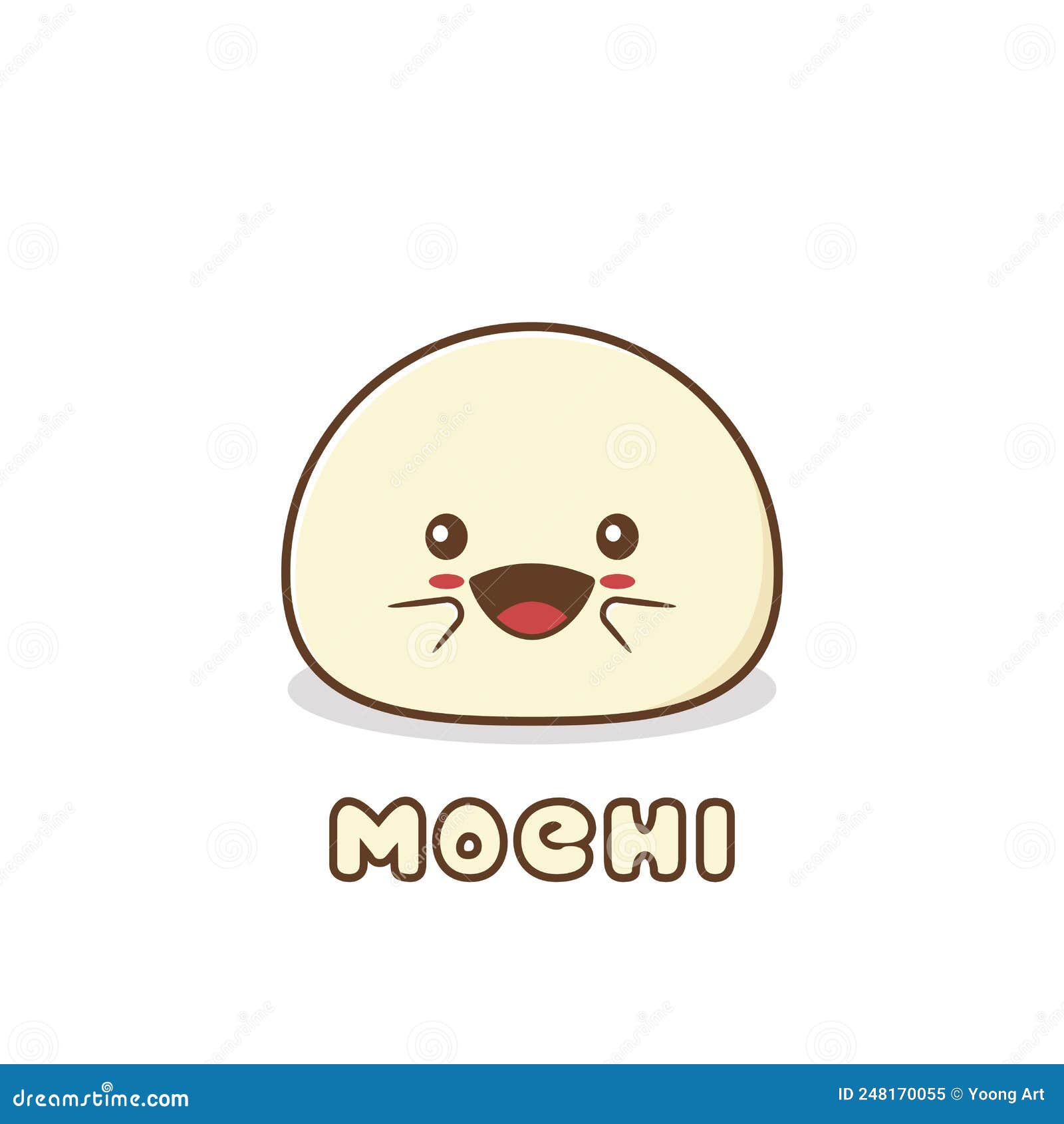 Cute Mochi Assortment Vector. Hand Drawn Traditional Japanese Snack ...