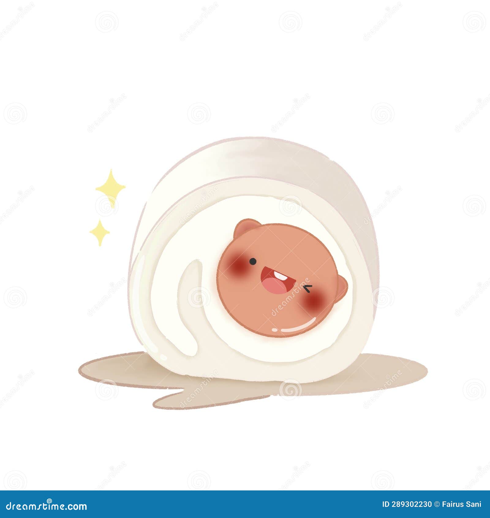 Cute Mochi Daifuku Japanese Dessert Vector Illustration | CartoonDealer ...