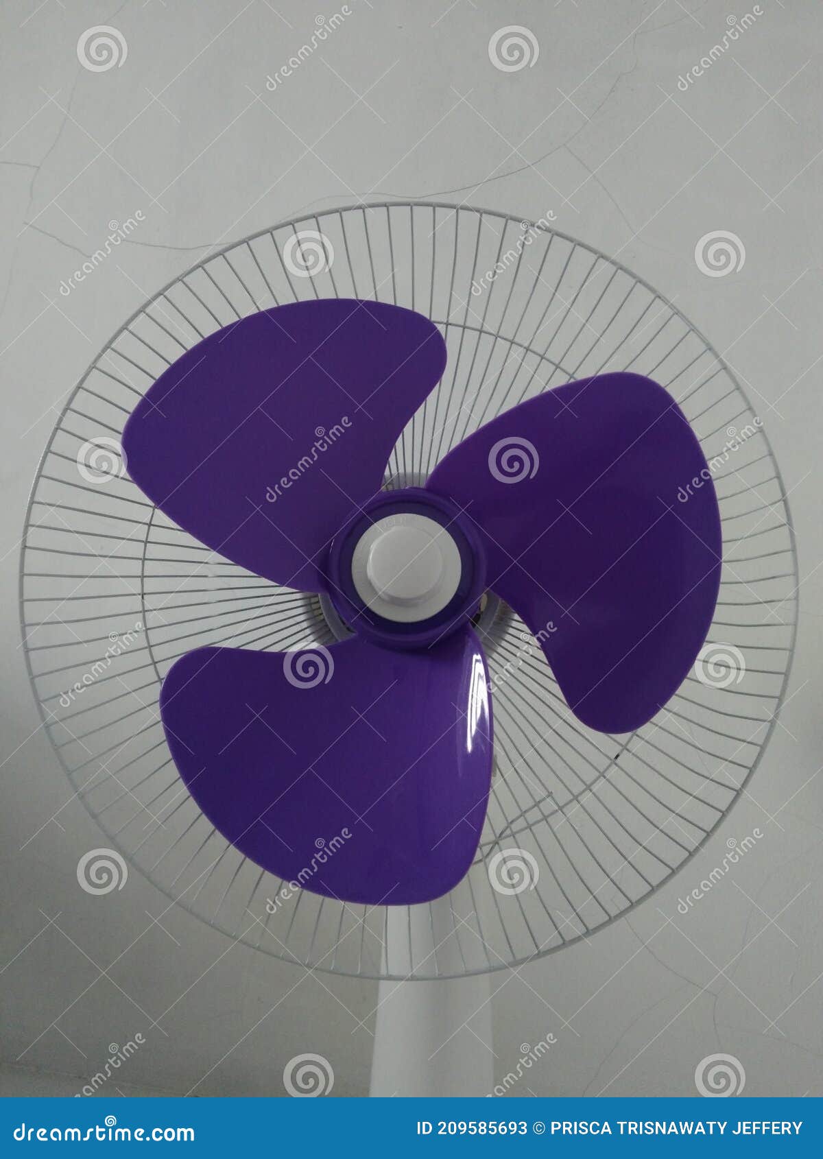Cute Modern Mini Plastic Purple Fan Stock Image - Image of white ...