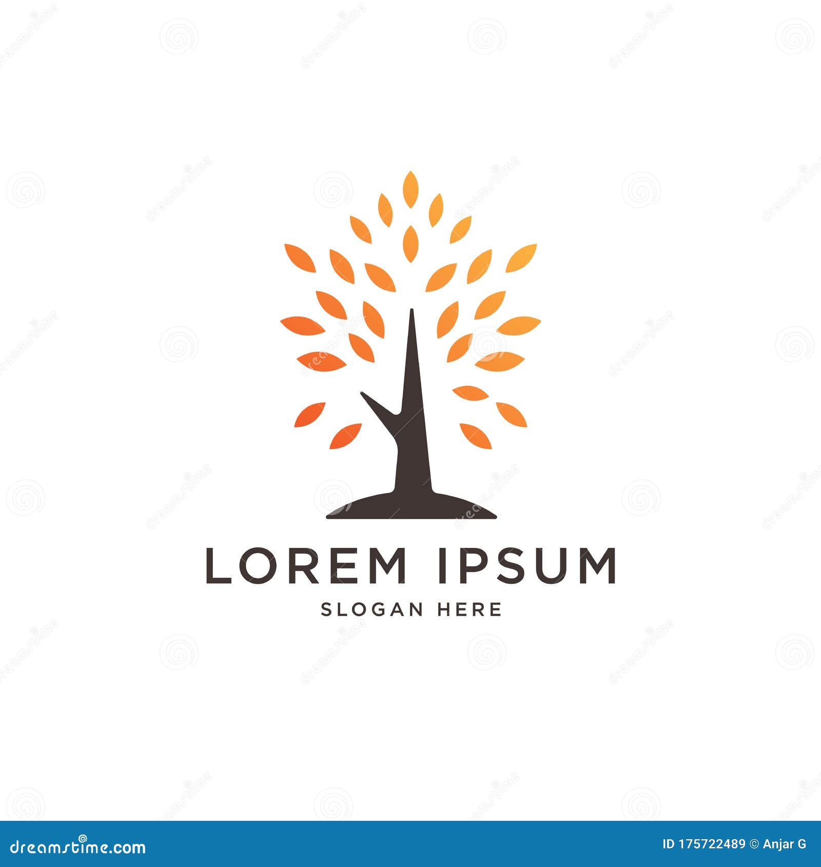 Cute Modern Tree Logo Icon Vector Stock Vector - Illustration of ...