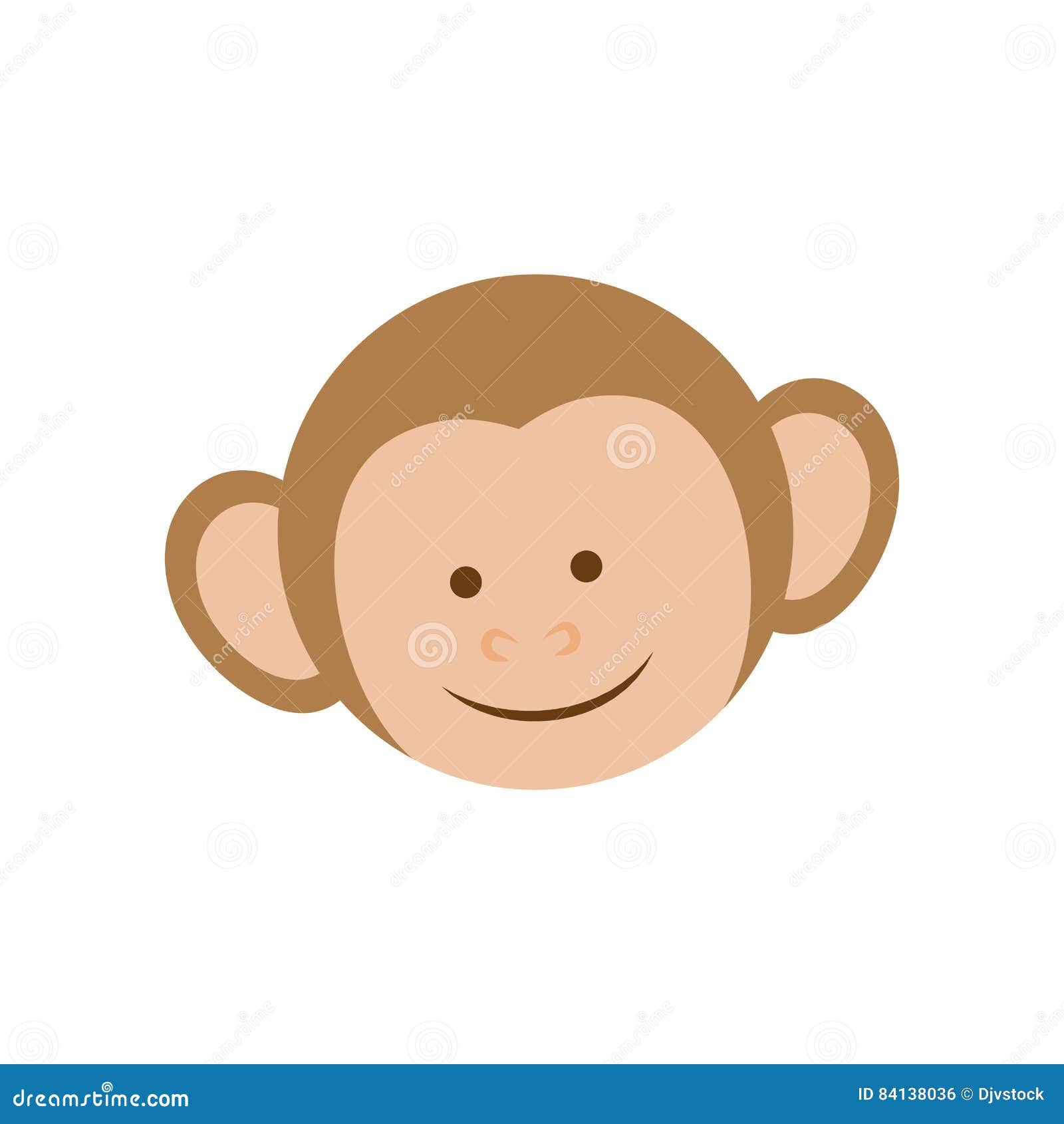 Cute mokey cartoon stock illustration. Illustration of wild - 84138036