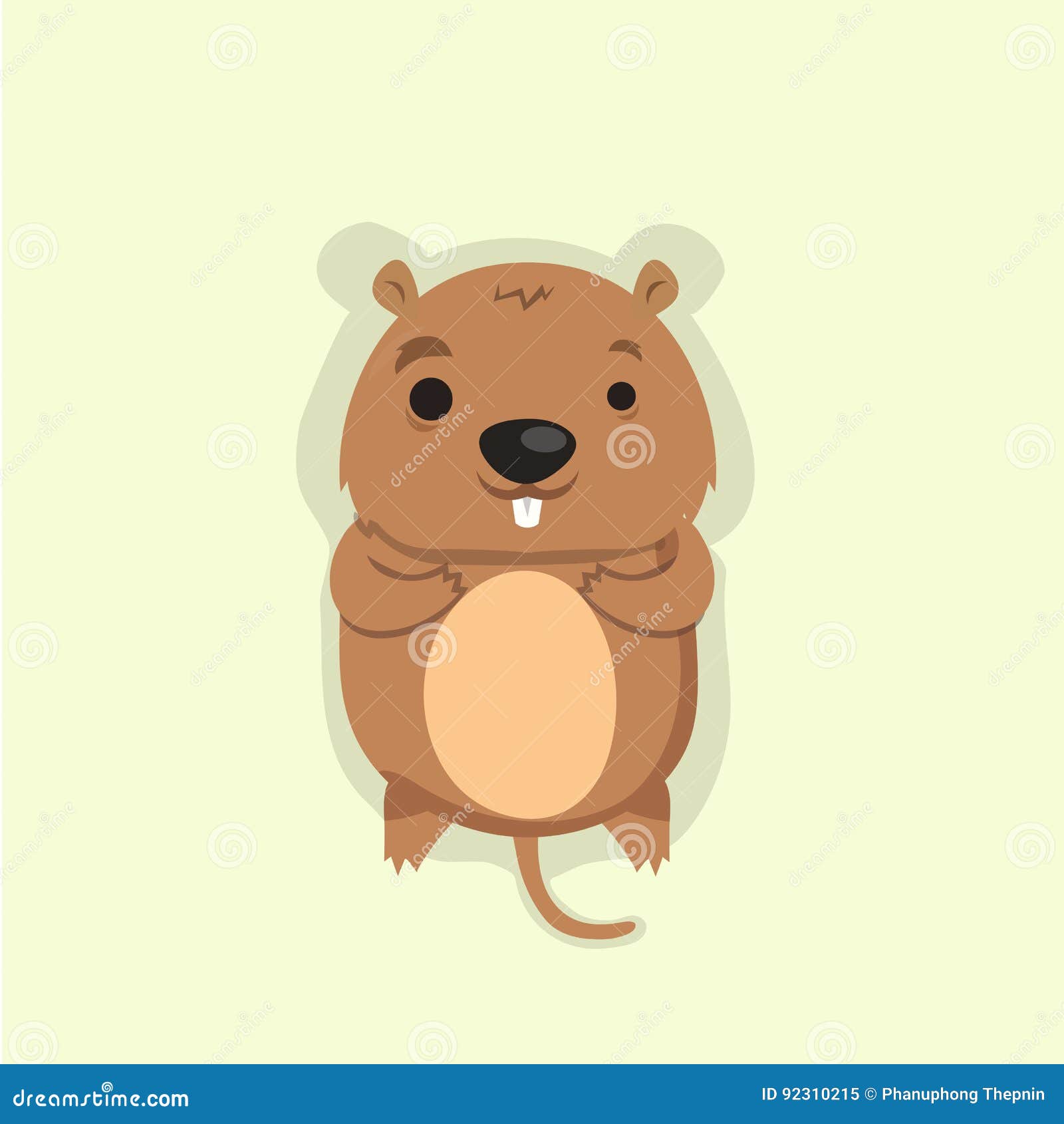 Cute mole . stock vector. Illustration of beaver, hole - 92310215