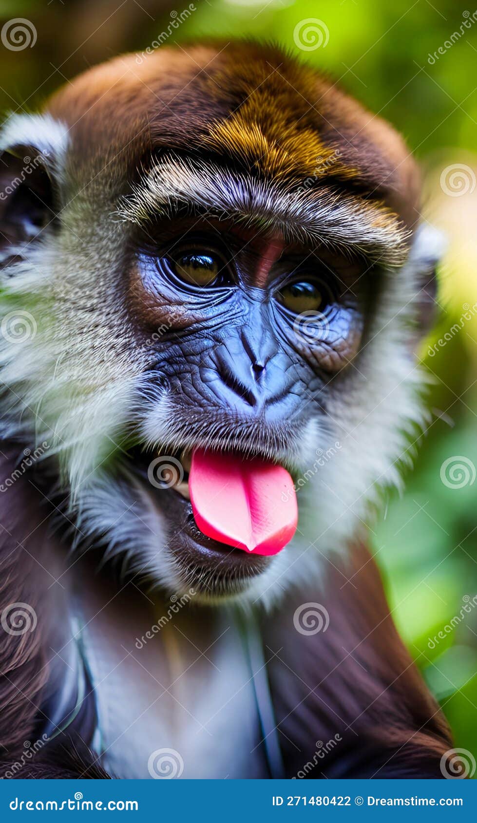 Cute monkey , Ai Generated stock illustration. Illustration of mammal ...