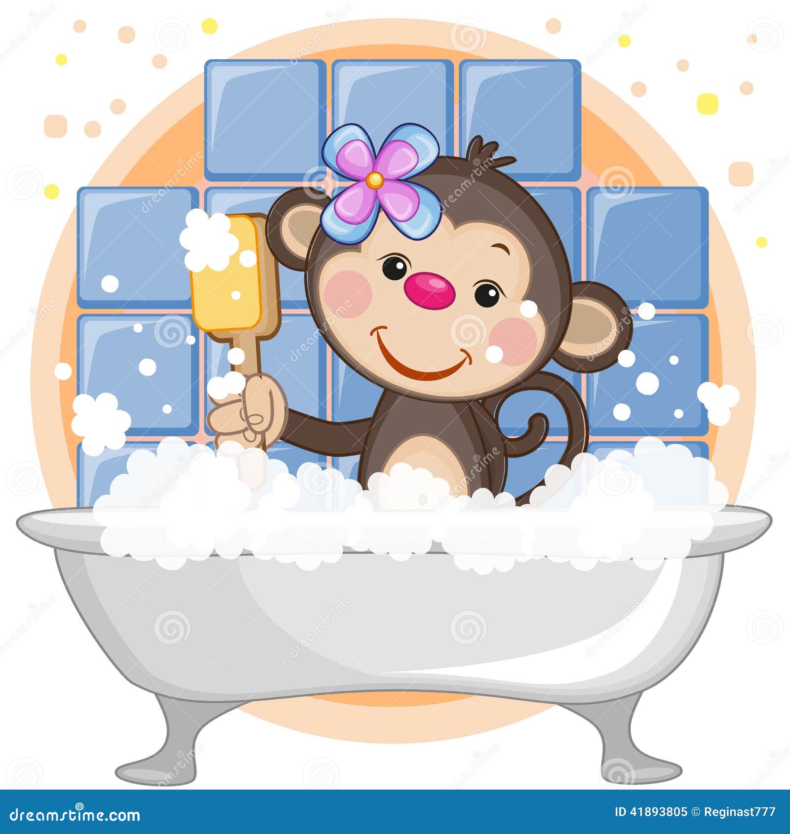 Monkey Bubble Bath Stock Illustrations – 4 Monkey Bubble Bath Stock ...