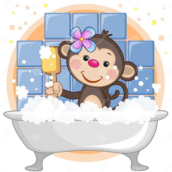 Cute Monkey stock vector. Illustration of happiness, illustrations ...