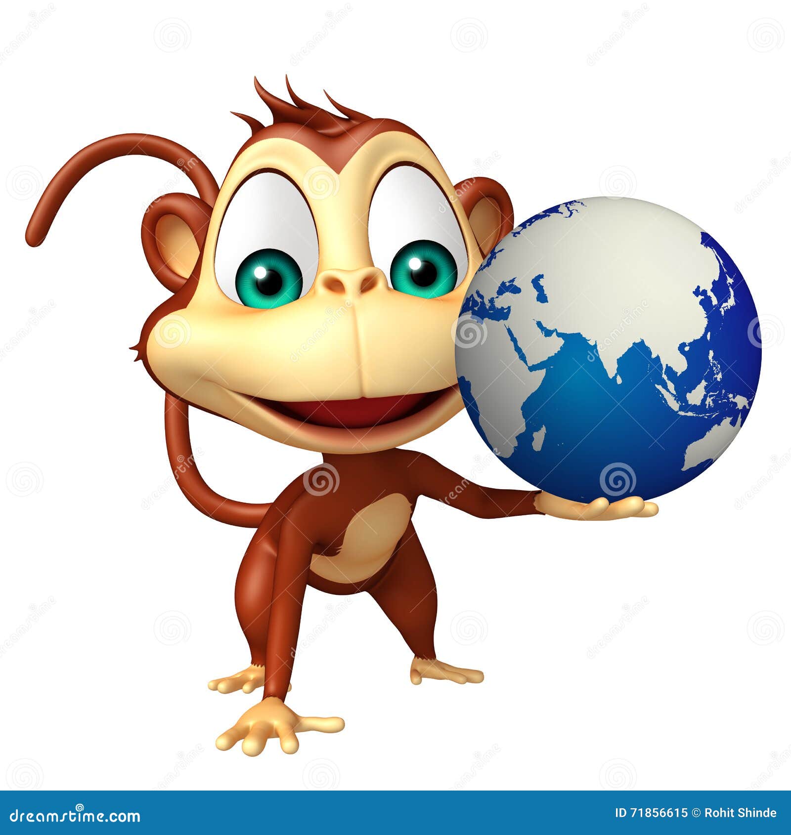 Monkey With The Earth In Hands - Paraphrase Of The Famous Geoglyph Of ...