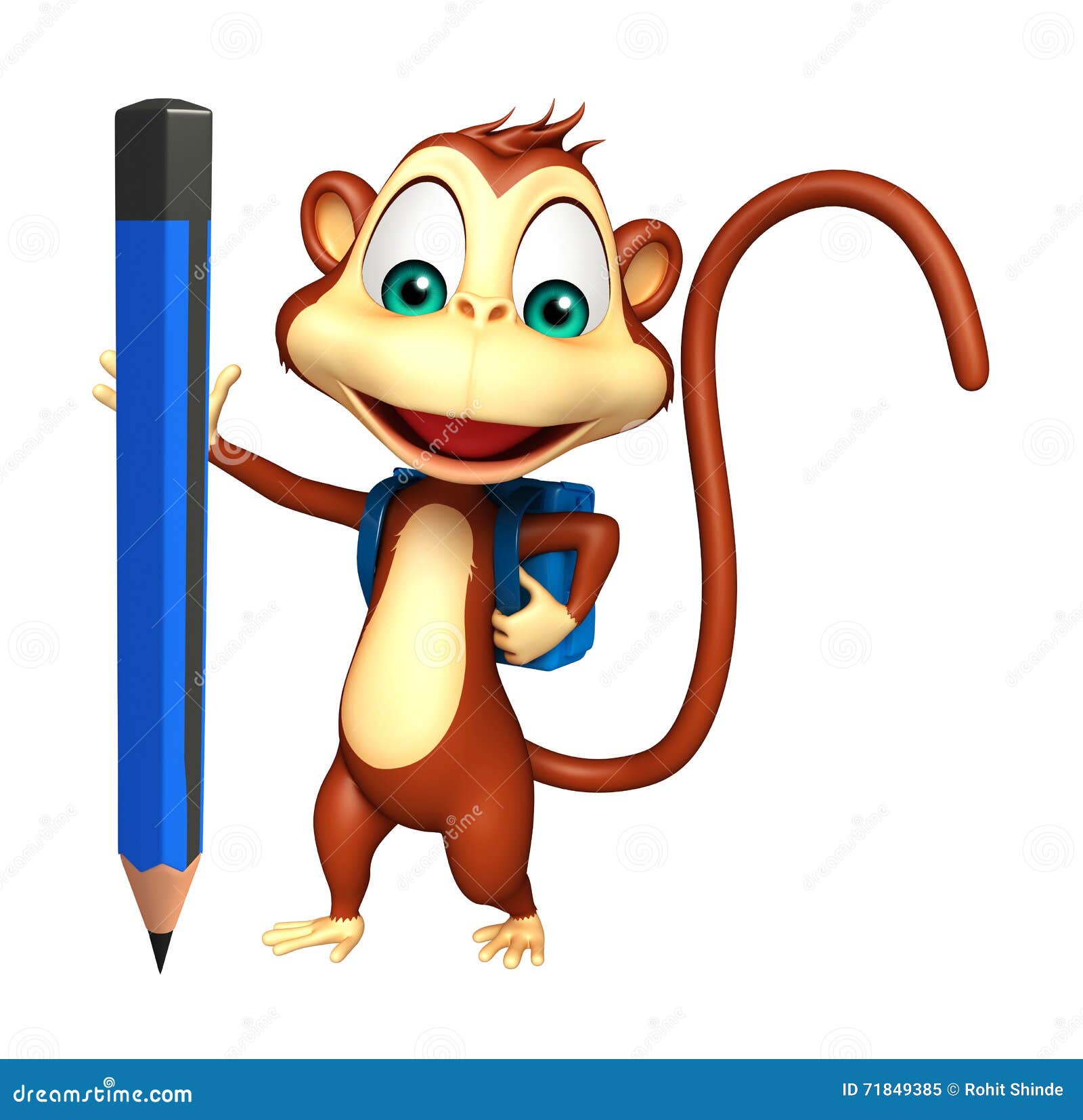 Monkey Holding Pencil