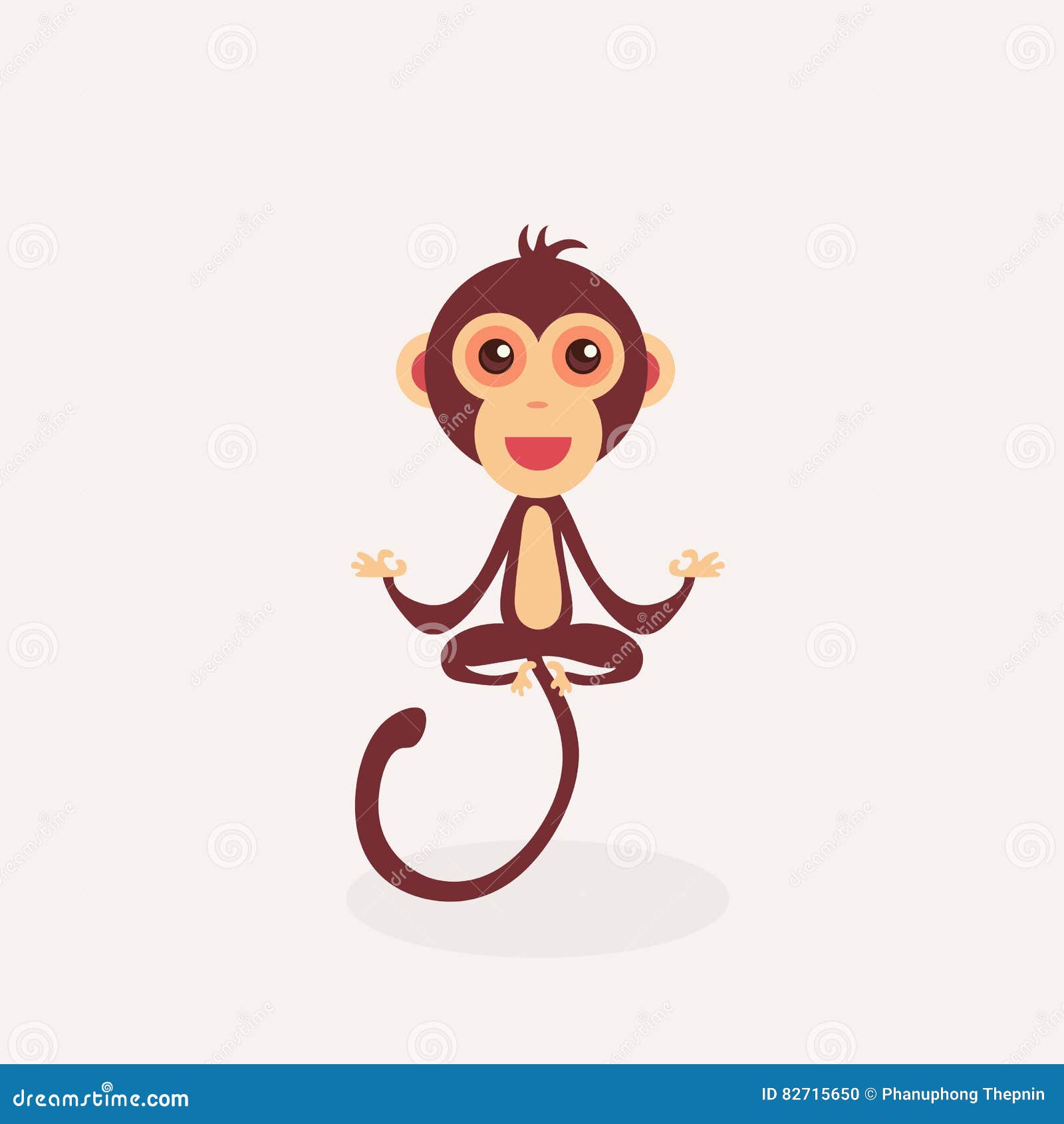 Cute monkey cartoon. stock vector. Illustration of nature - 82715650