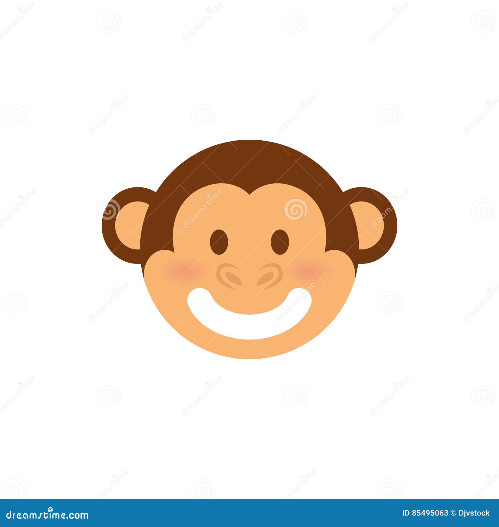 Cute monkey cartoon stock illustration. Illustration of cheer - 85495063