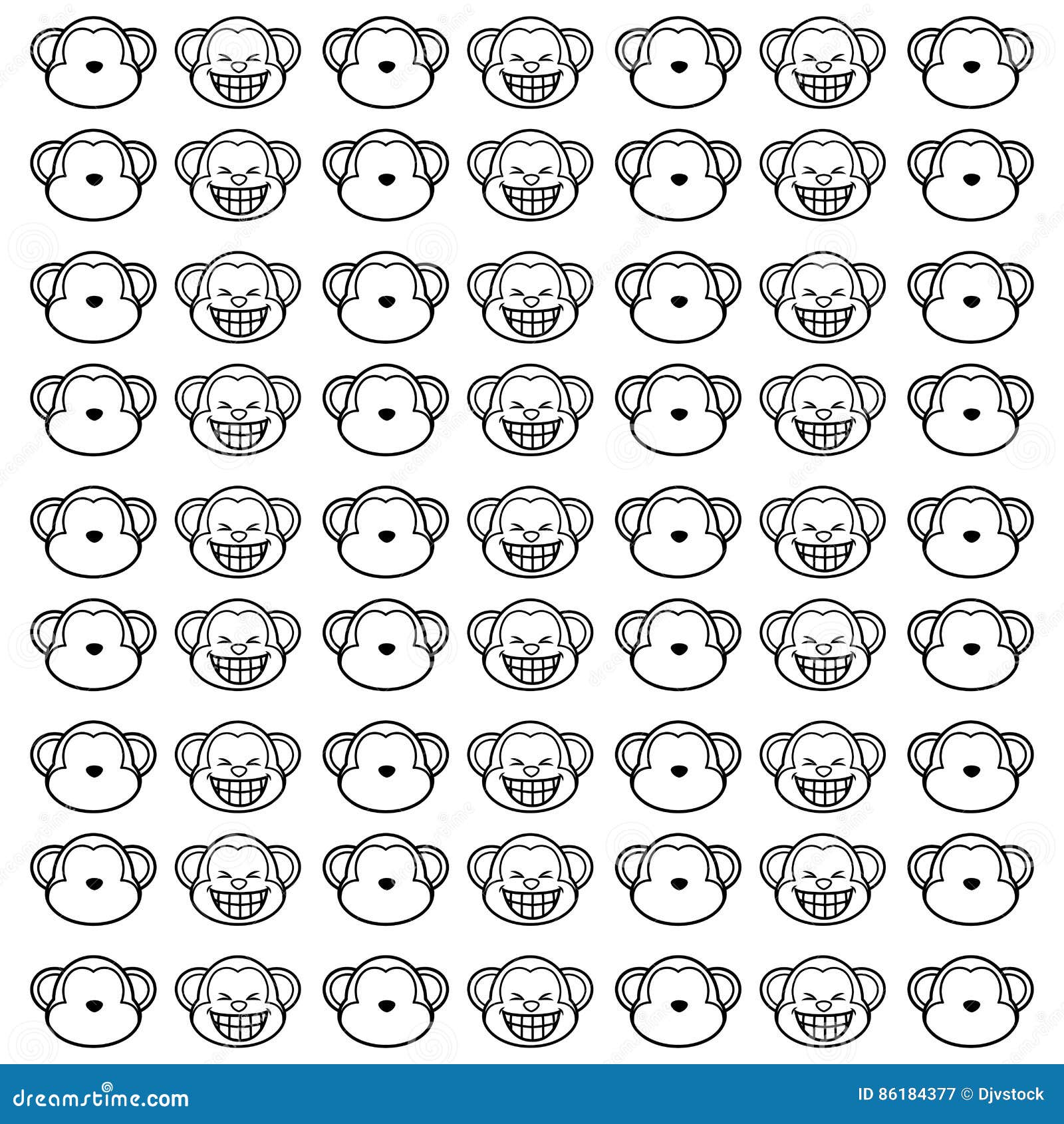 Cute monkey cartoon stock illustration. Illustration of cheer - 86184377