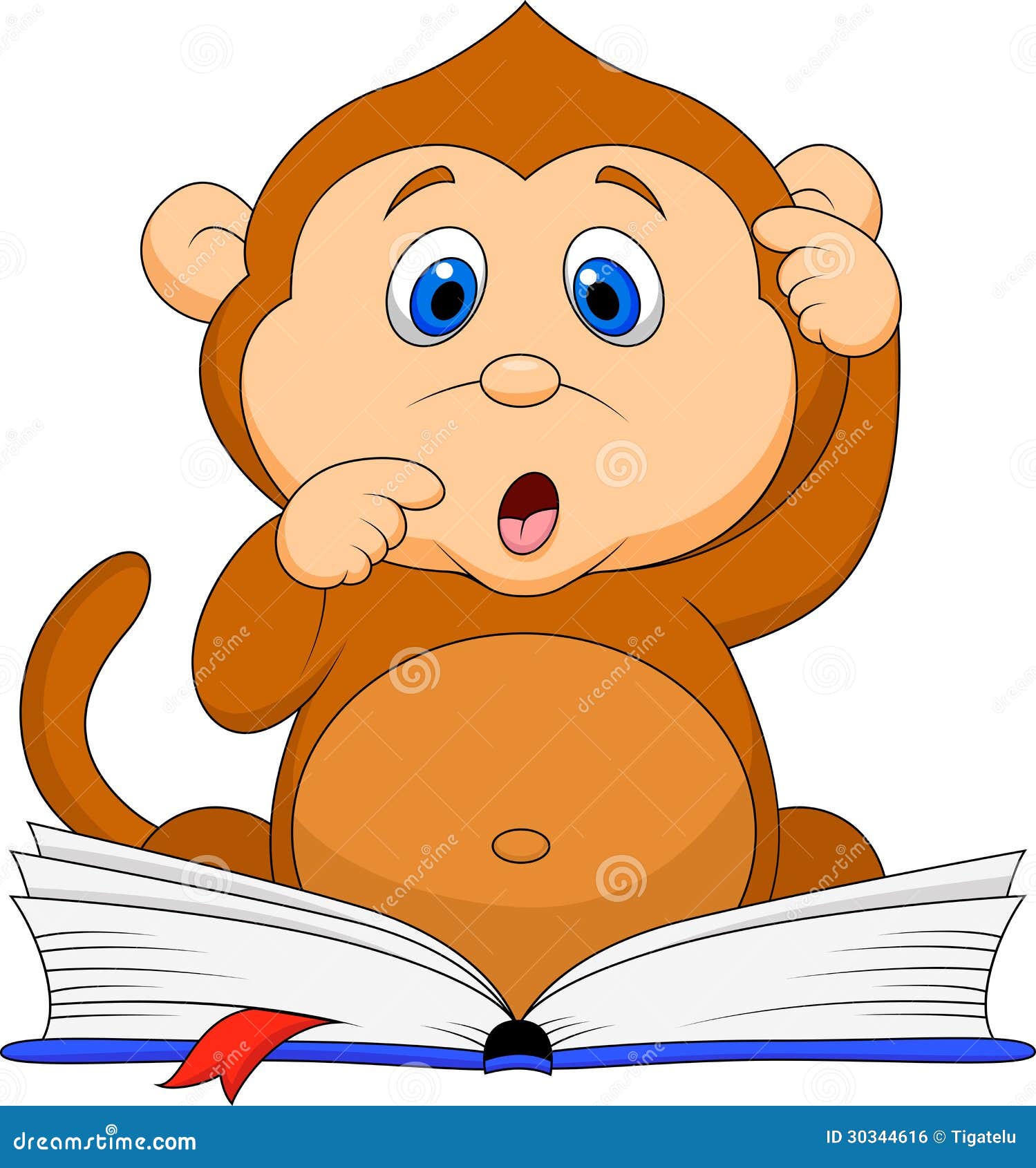 Cute Cartoon Animals Reading