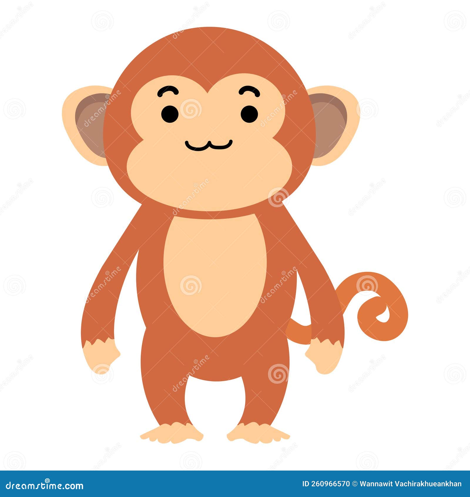 Cute Monkey Cartoon Vector Icon Stock Illustration - Illustration of ...