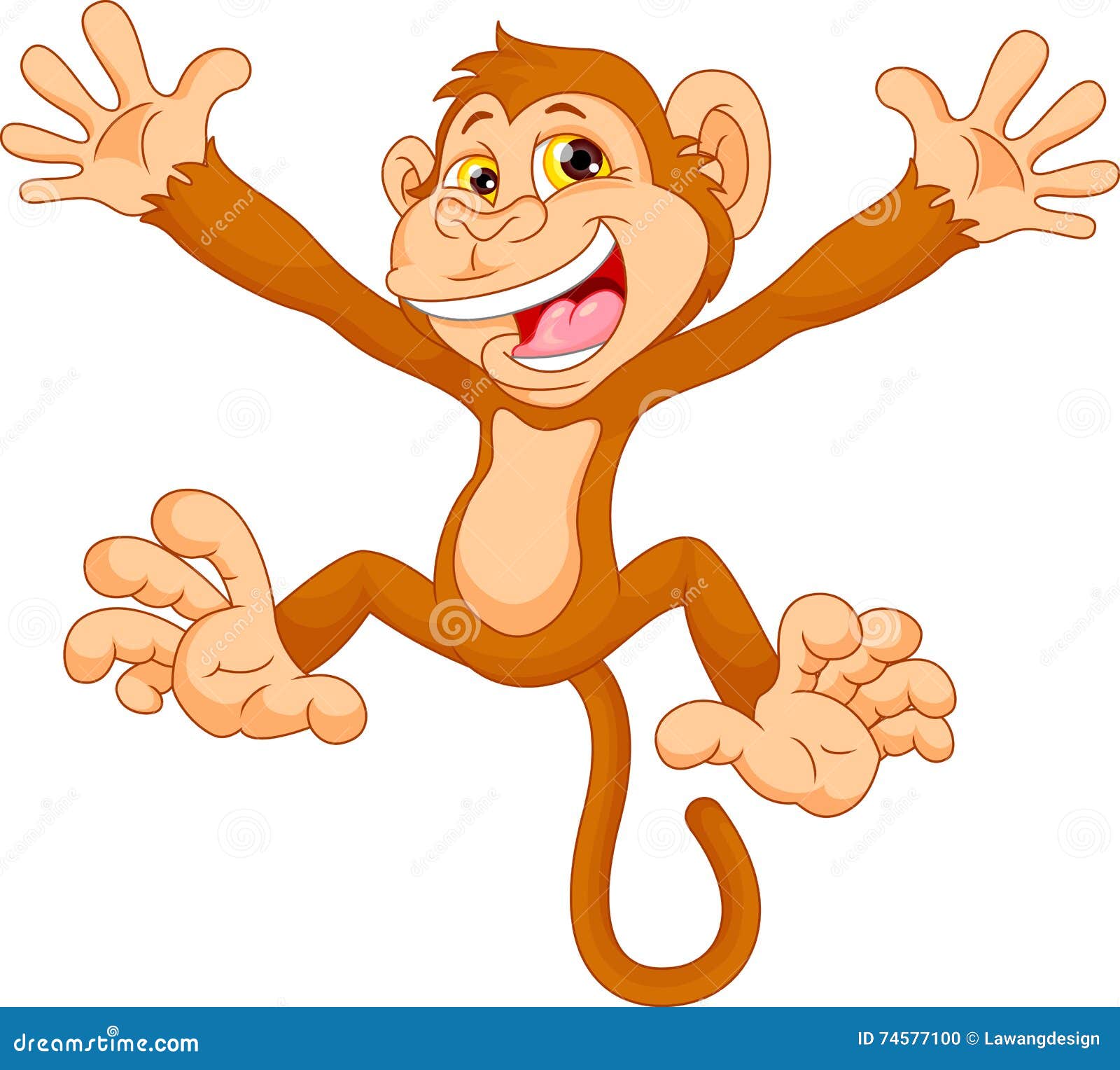 Cute monkey cartoon stock vector. Illustration of child - 74577100