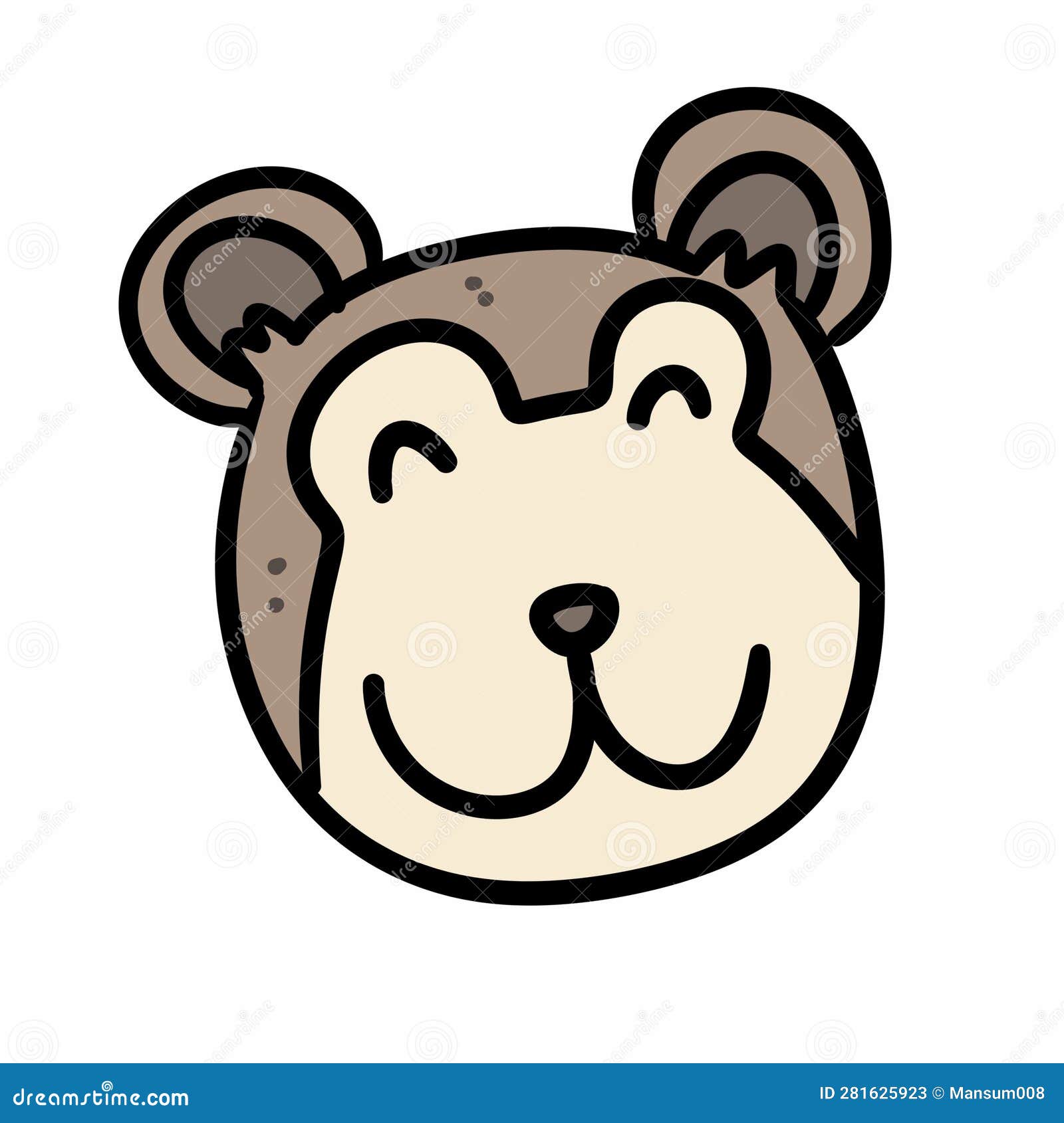 Cute Monkey Cartoon on White Background Stock Illustration ...