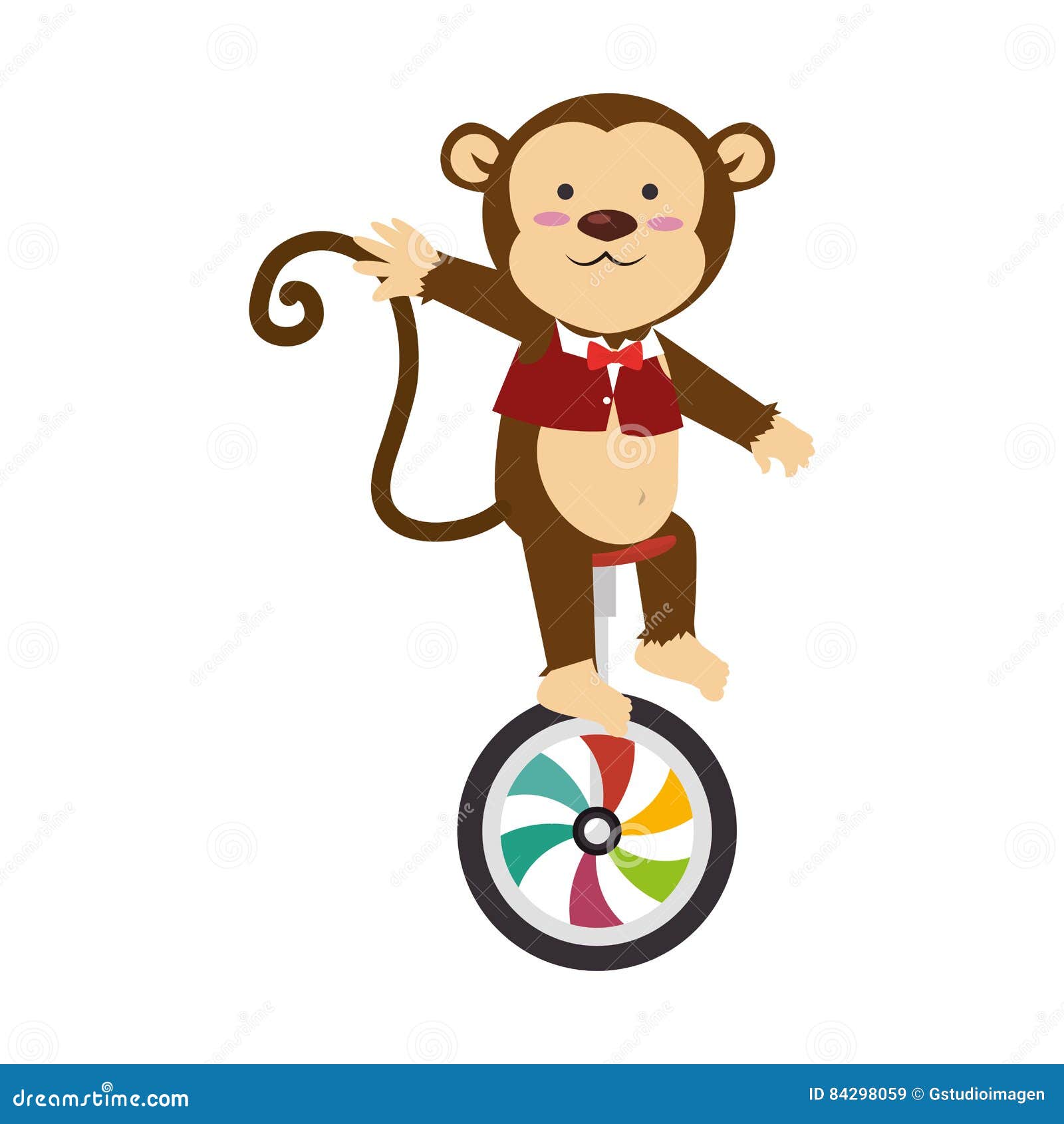 Cute monkey circus animal stock illustration. Illustration of shirt ...