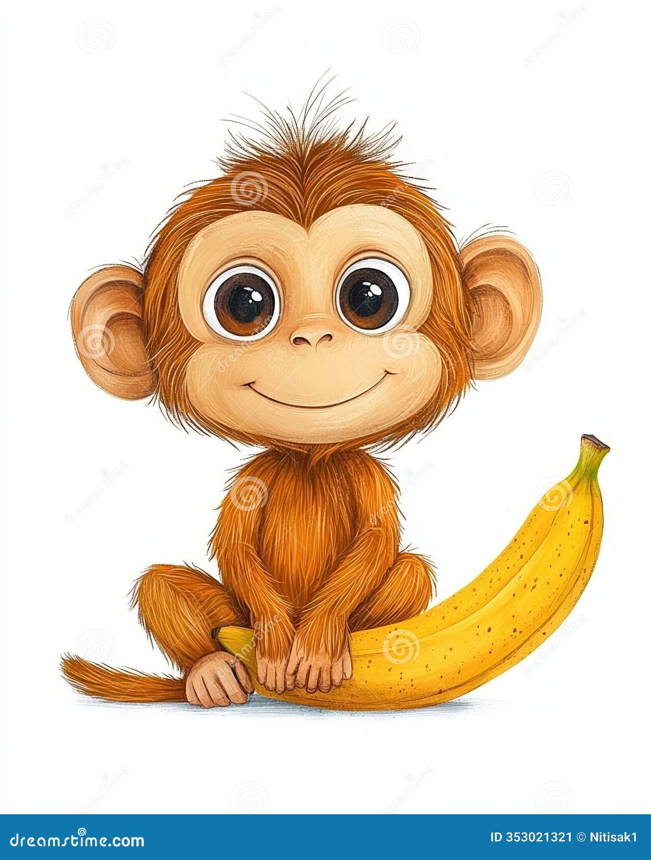 A 2D Banana On White Background For A Comic Strip Royalty-Free ...