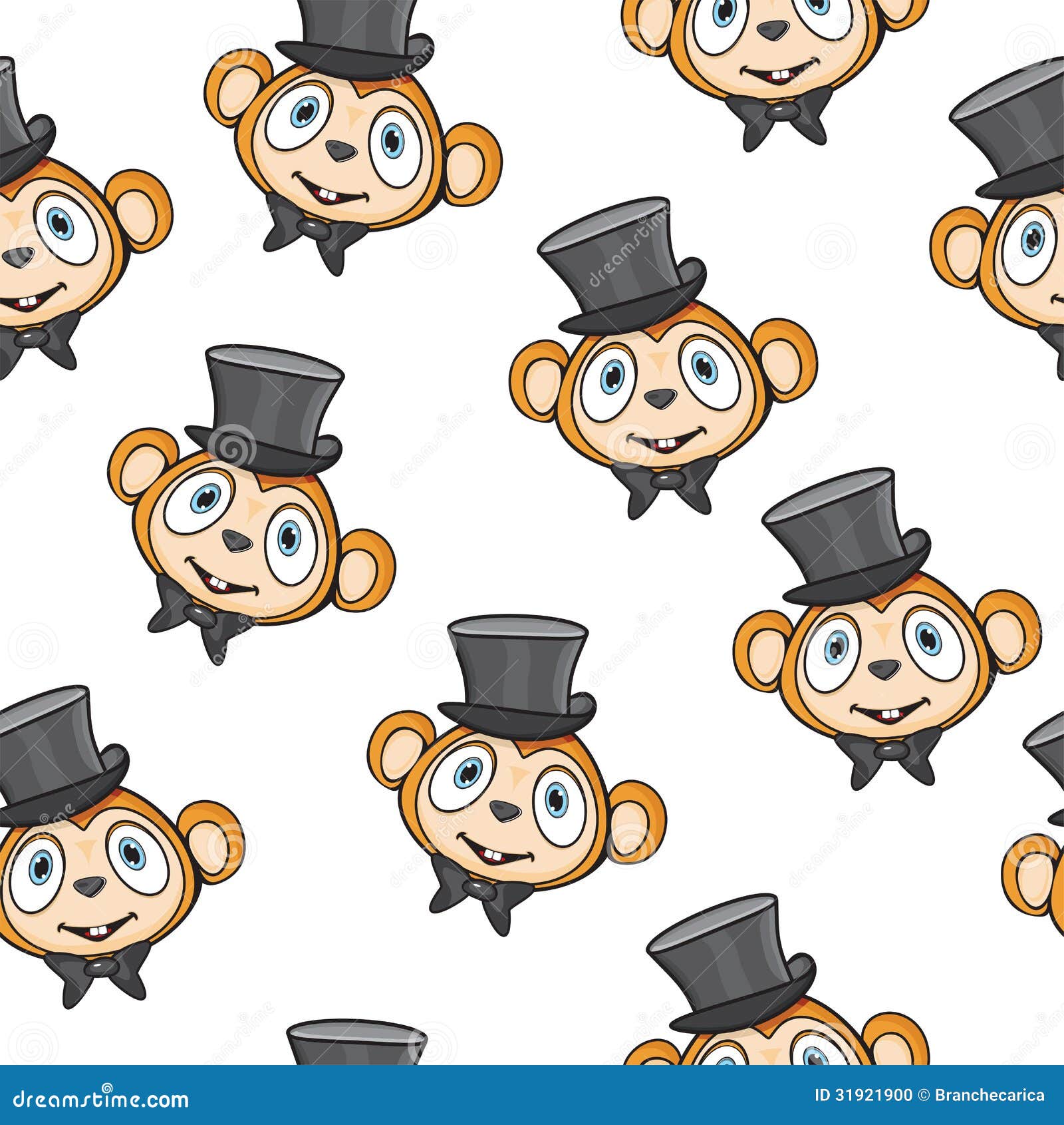 Cute monkey pattern stock vector. Illustration of childish - 31921900