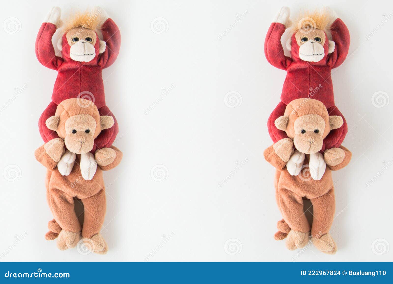 Cute Monkey Playful with Best Friends, Monkey Do a Pyramid of Acrobats ...