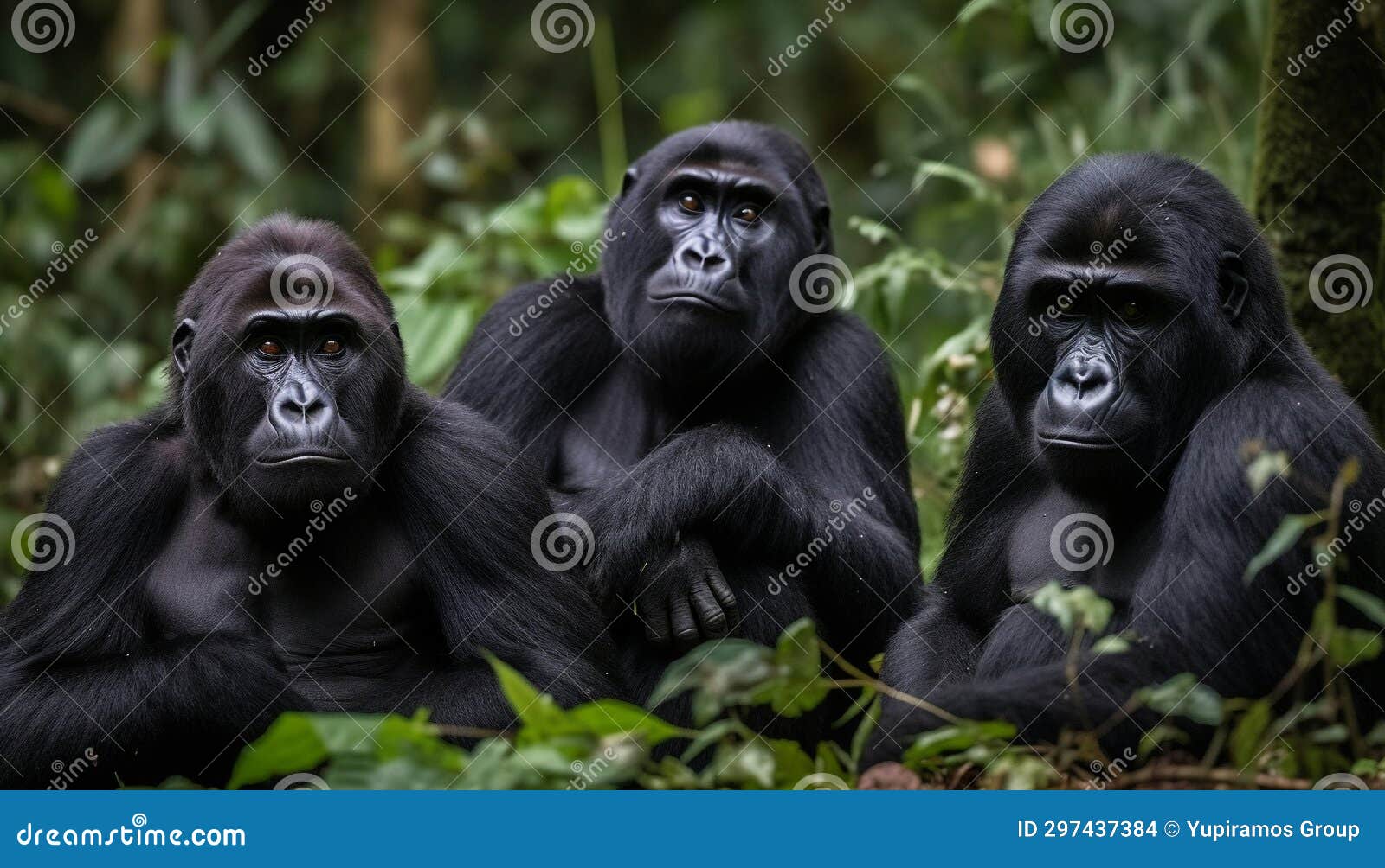 A Cute Monkey Sitting in the Forest, Staring at the Camera Generated by ...