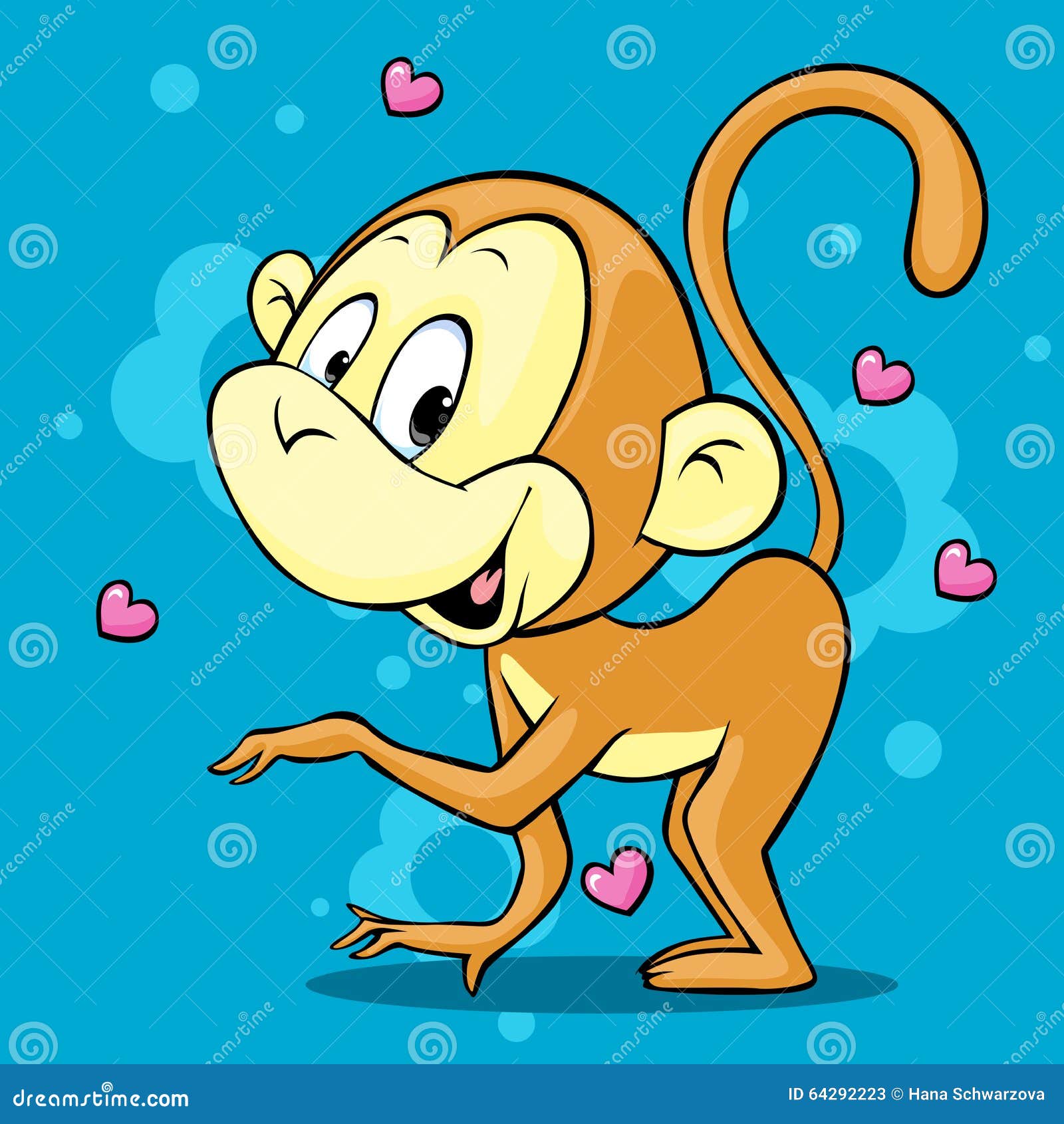 Monkey In Blue Pants With Suspenders Cute Toy Baby Animal Dressed As ...