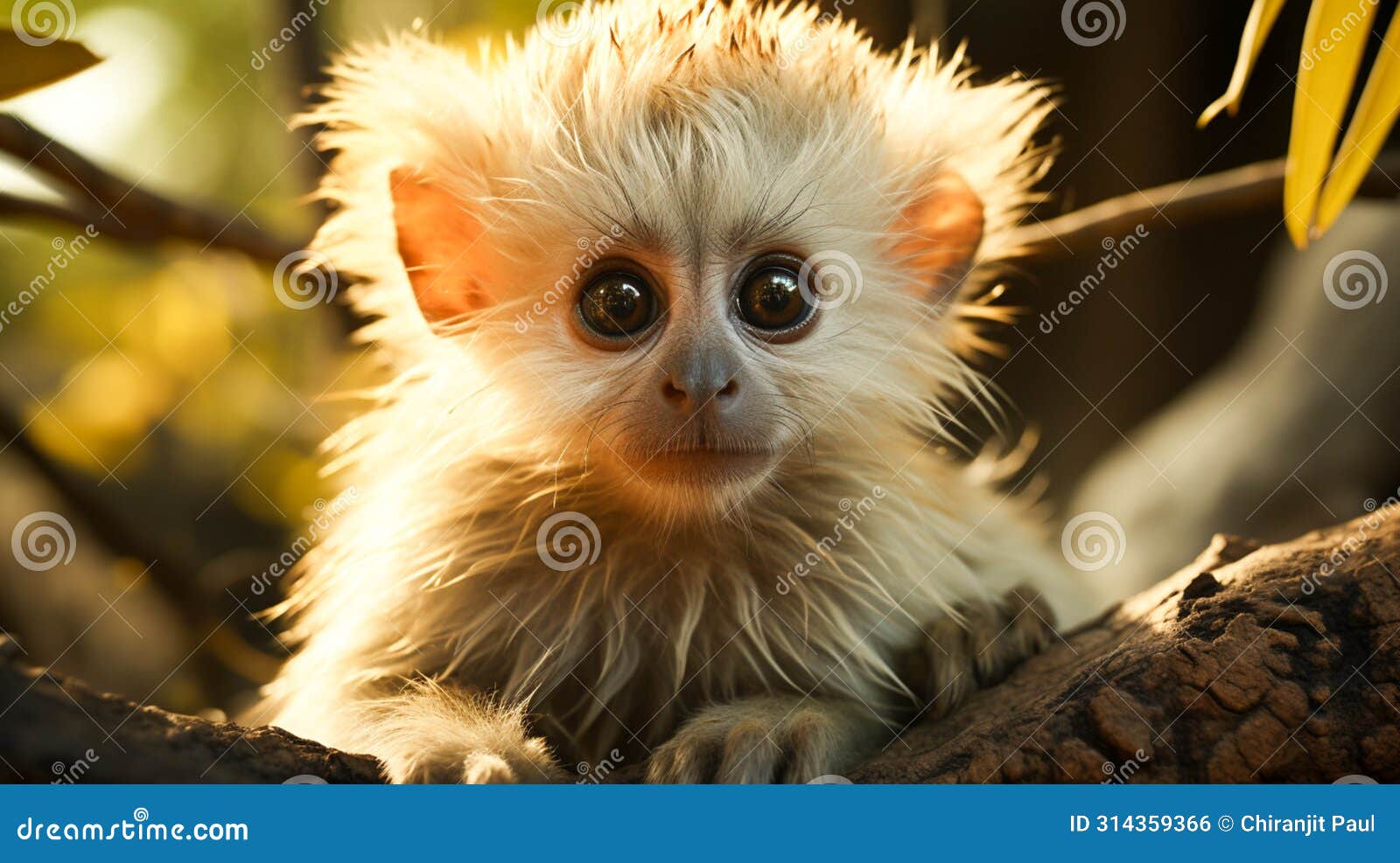 Cute Monkey Staring Close Up Portrait Nature Endangered Furry Stock ...
