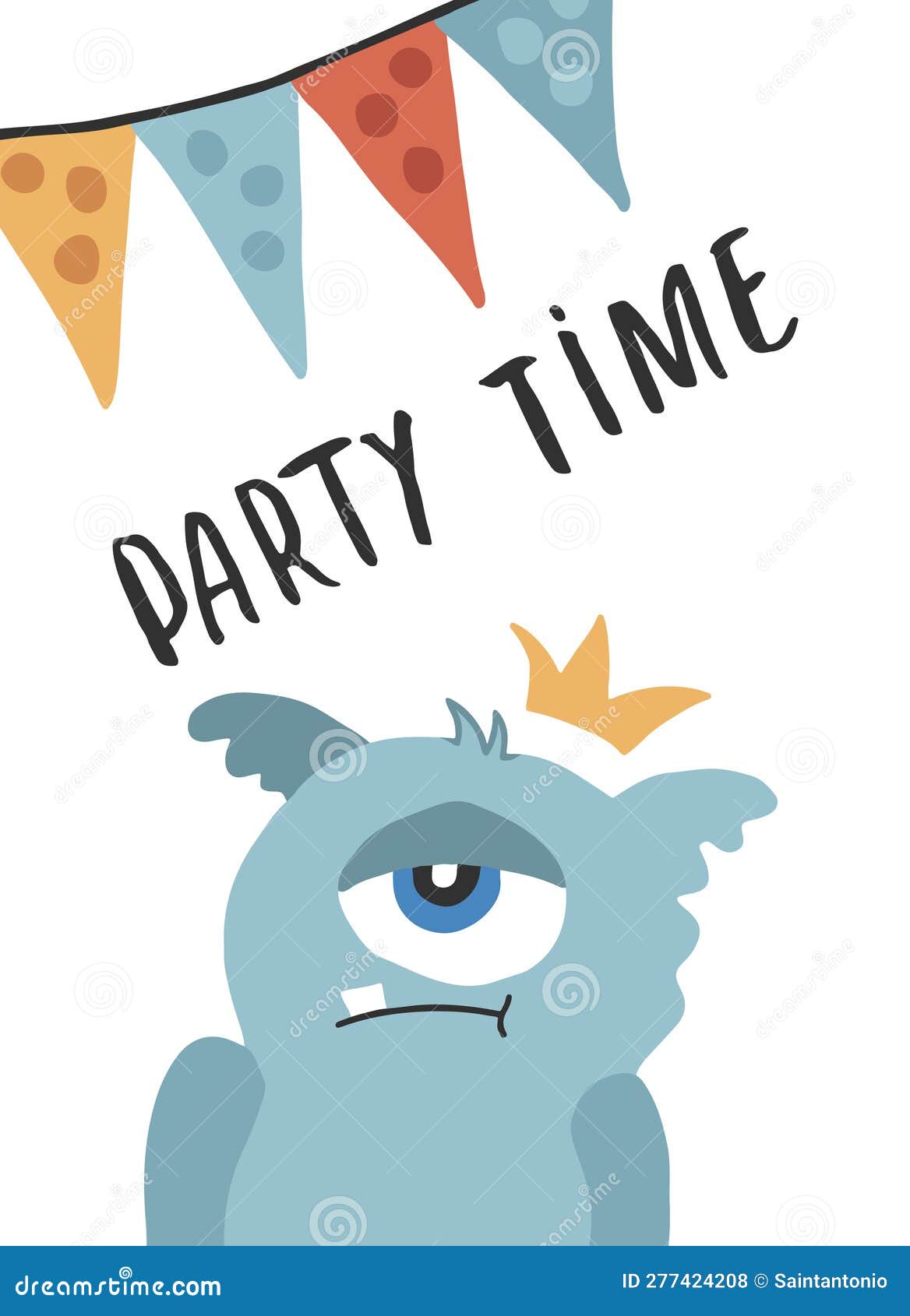 Monster Birthday Card Vector Illustration | CartoonDealer.com #59839286