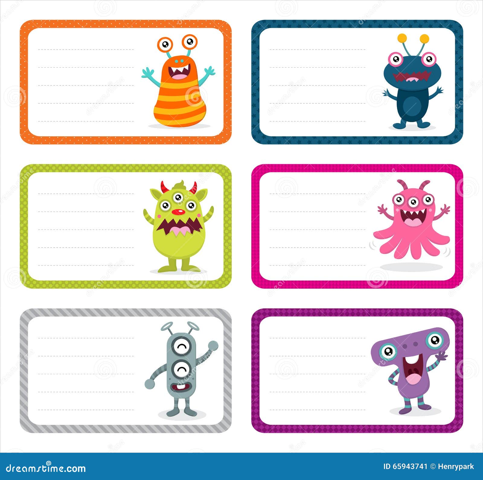 Cute Monster Card stock vector. Illustration of book - 65943741