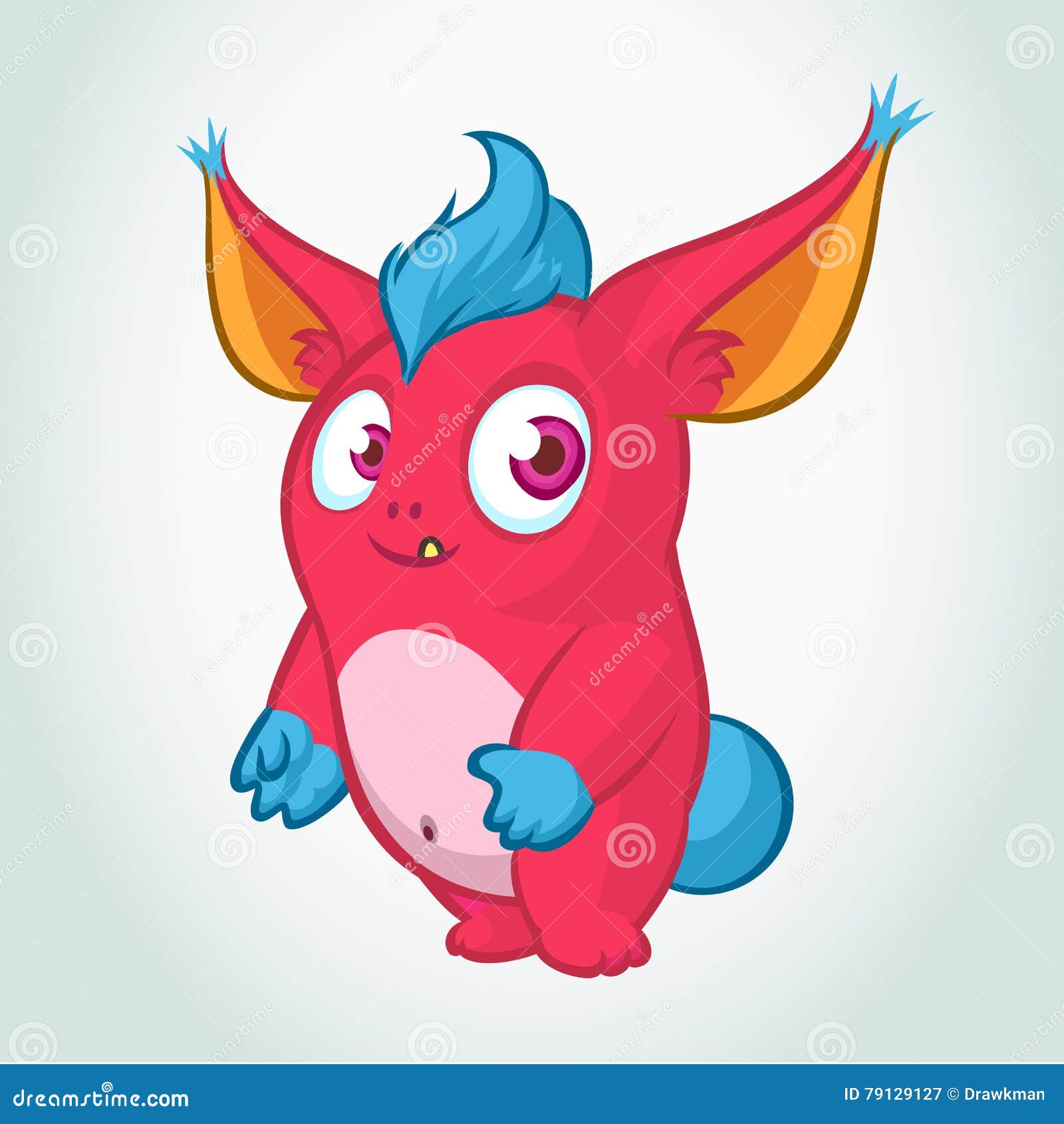 Cute Monster Cartoon. Vector Illustration. Stock Vector - Illustration ...