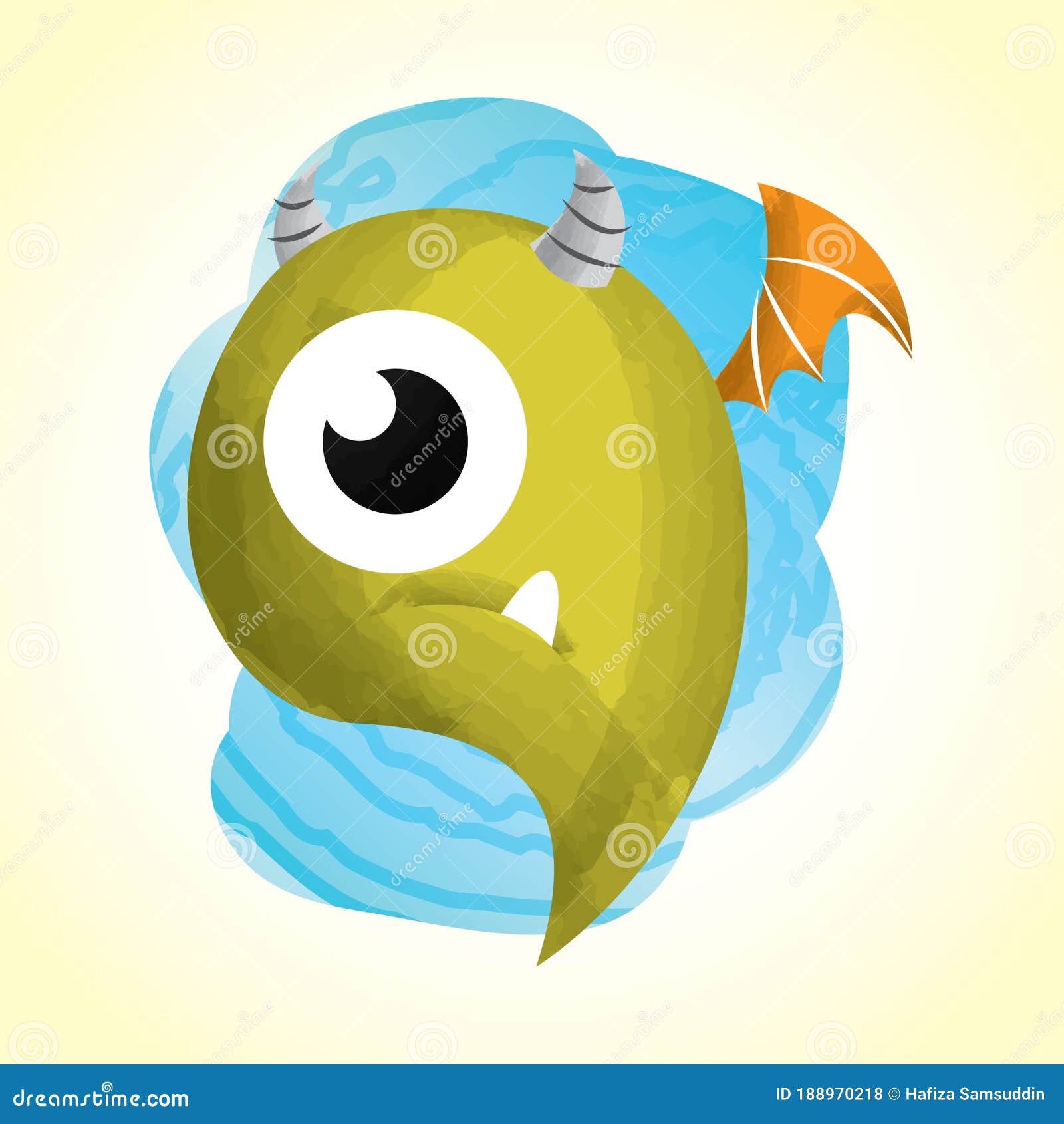 Cute Monster Cartoon. Vector Illustration Decorative Design Stock ...