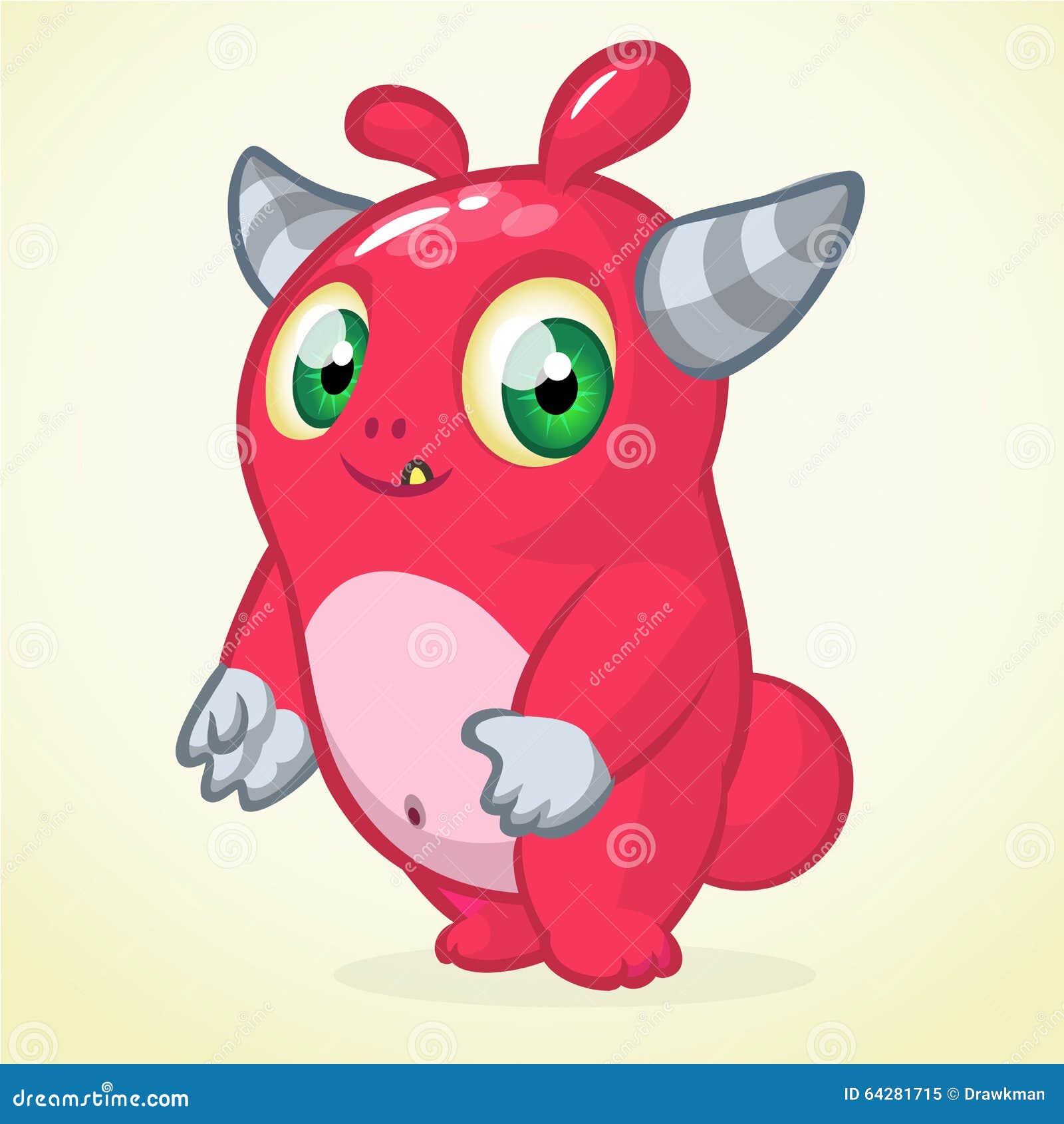 Cute Monster Cartoon. Vector Mascot Stock Vector - Illustration of ...