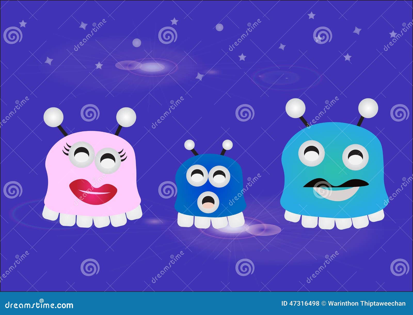 Cute monster family stock vector. Illustration of beast - 47316498