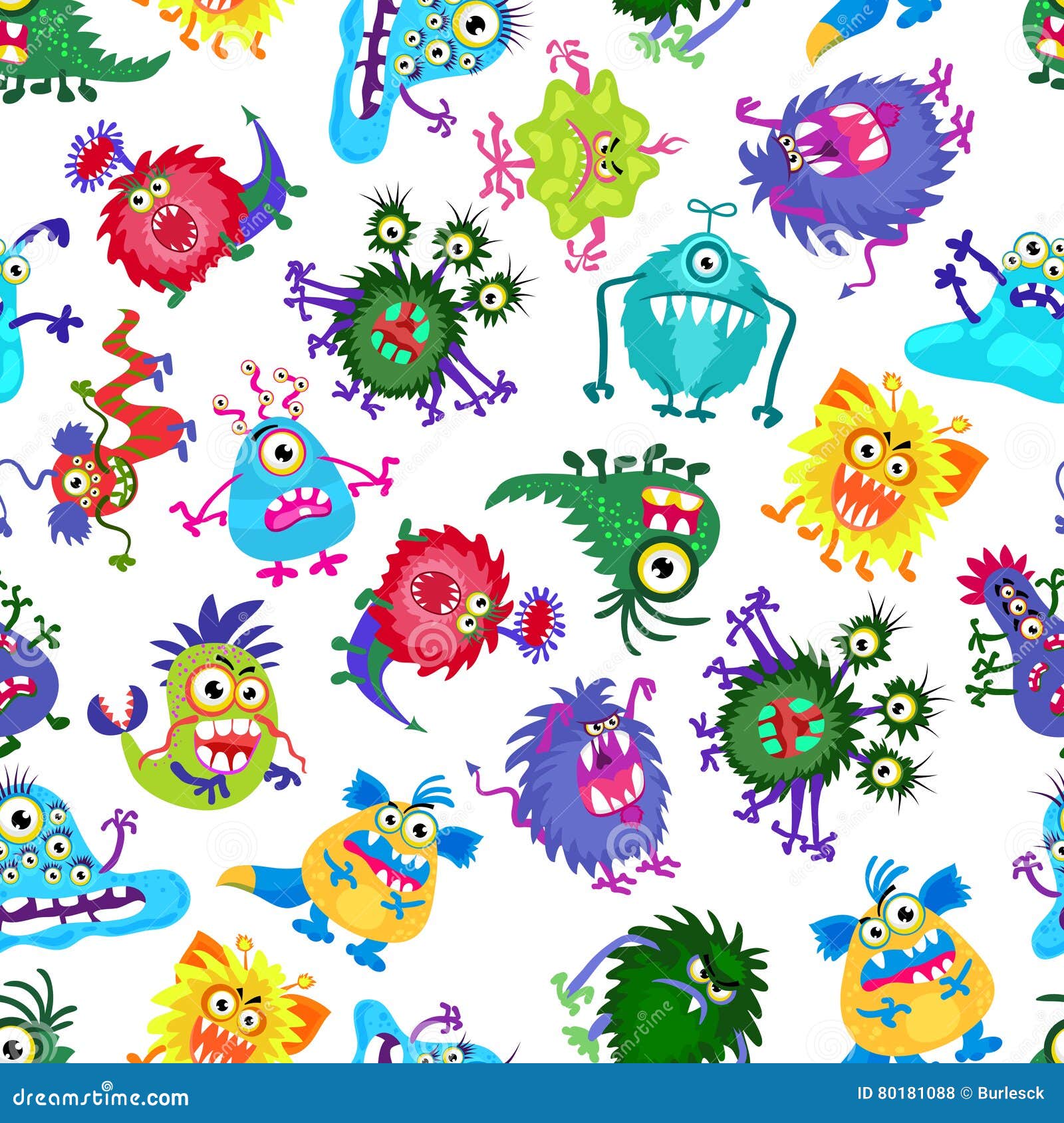 Monster Party Banner Template With Funny Monsters. Happy Birthday ...