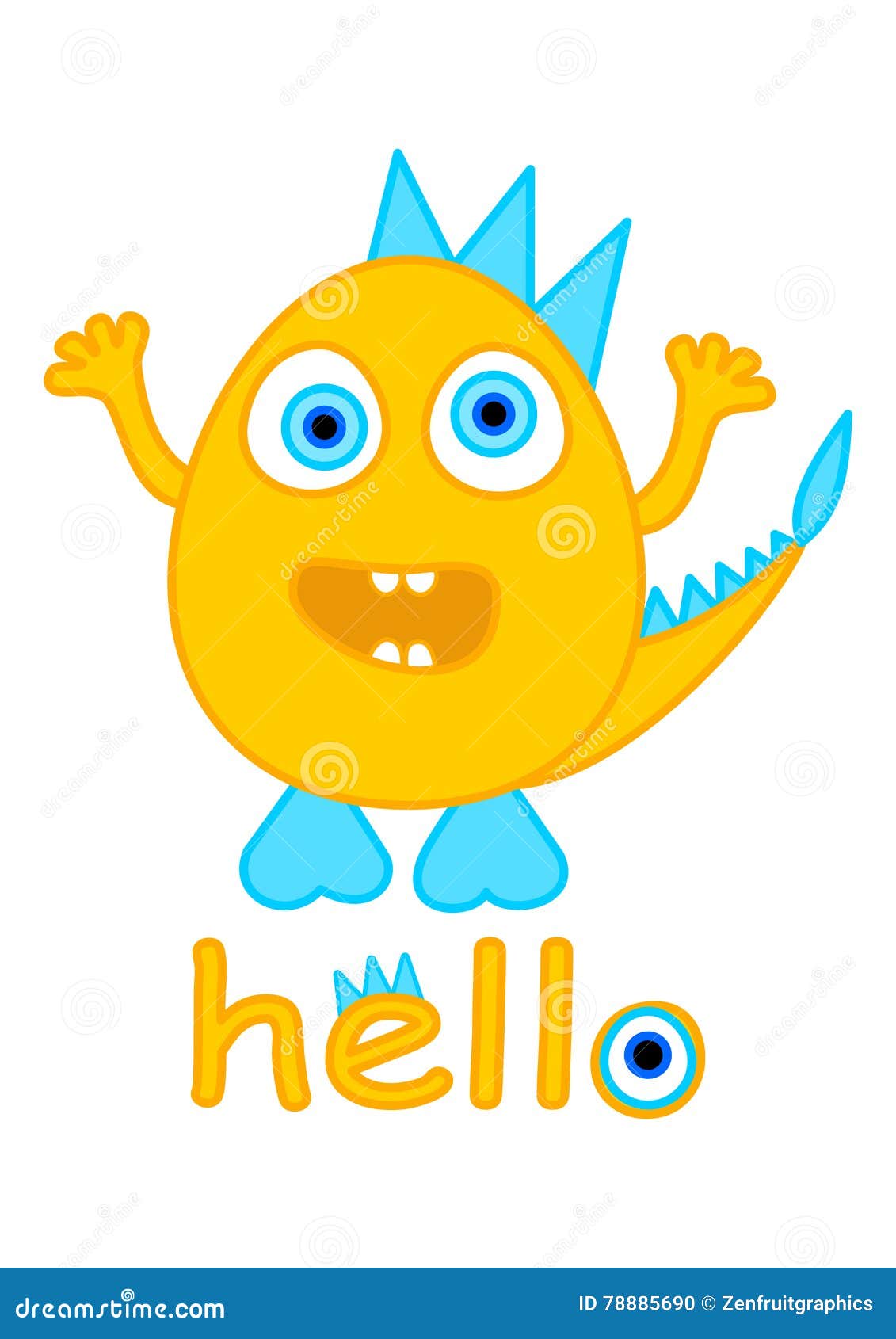 Cute Monster Vector, Little Monster Cartoon Stock Vector - Illustration ...