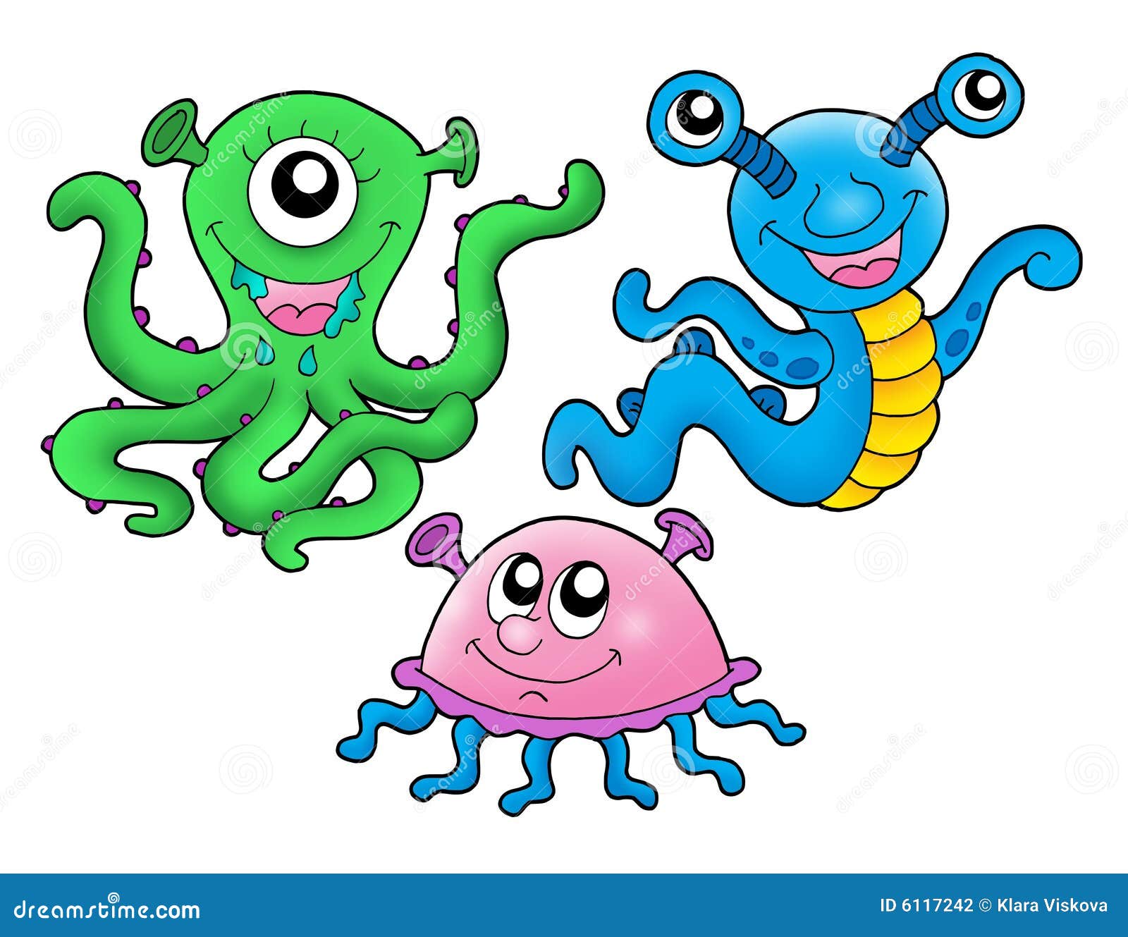 Cute monsters collection stock illustration. Illustration of cartoon ...