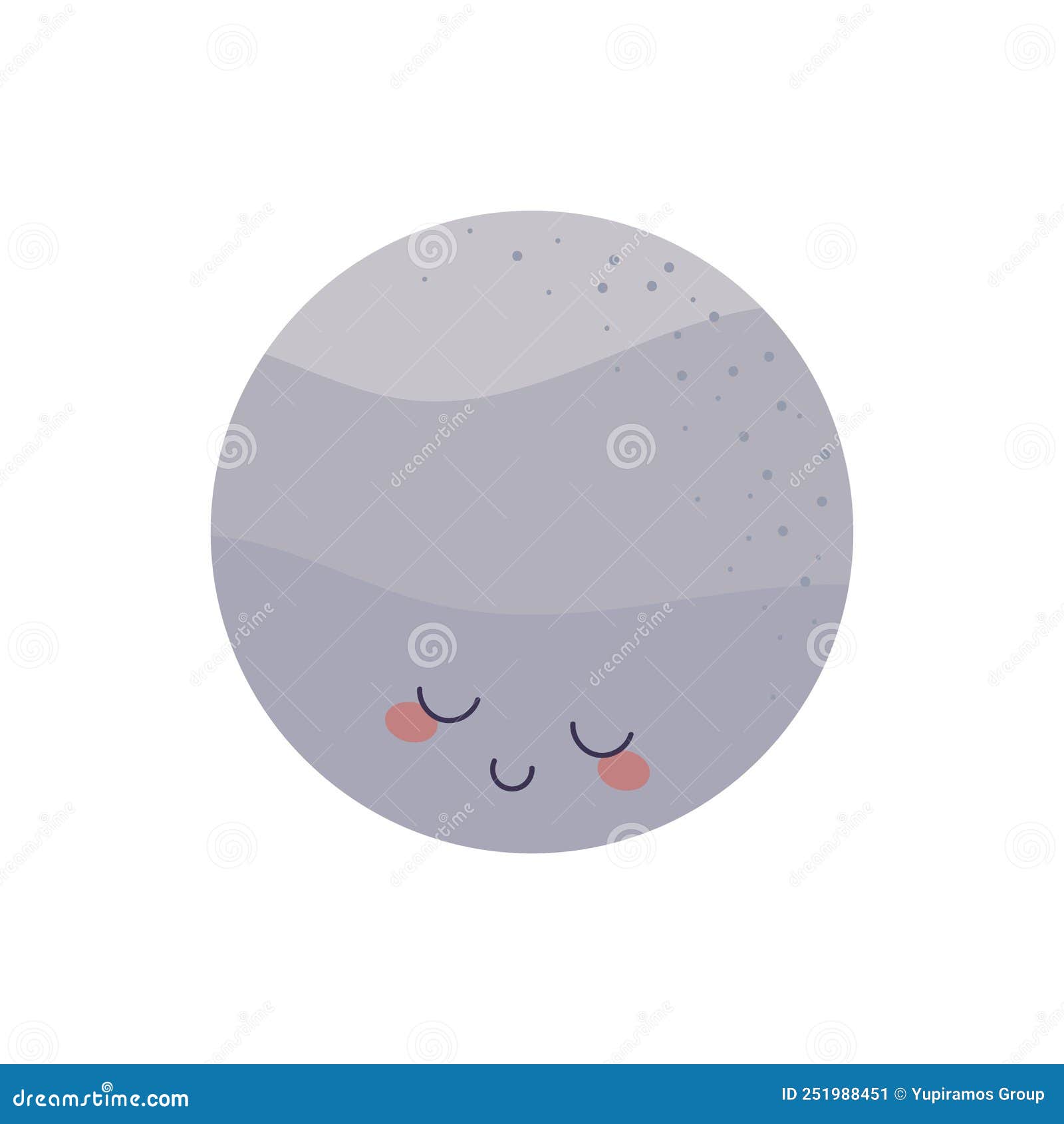 Cute moon space stock vector. Illustration of outer - 251988451