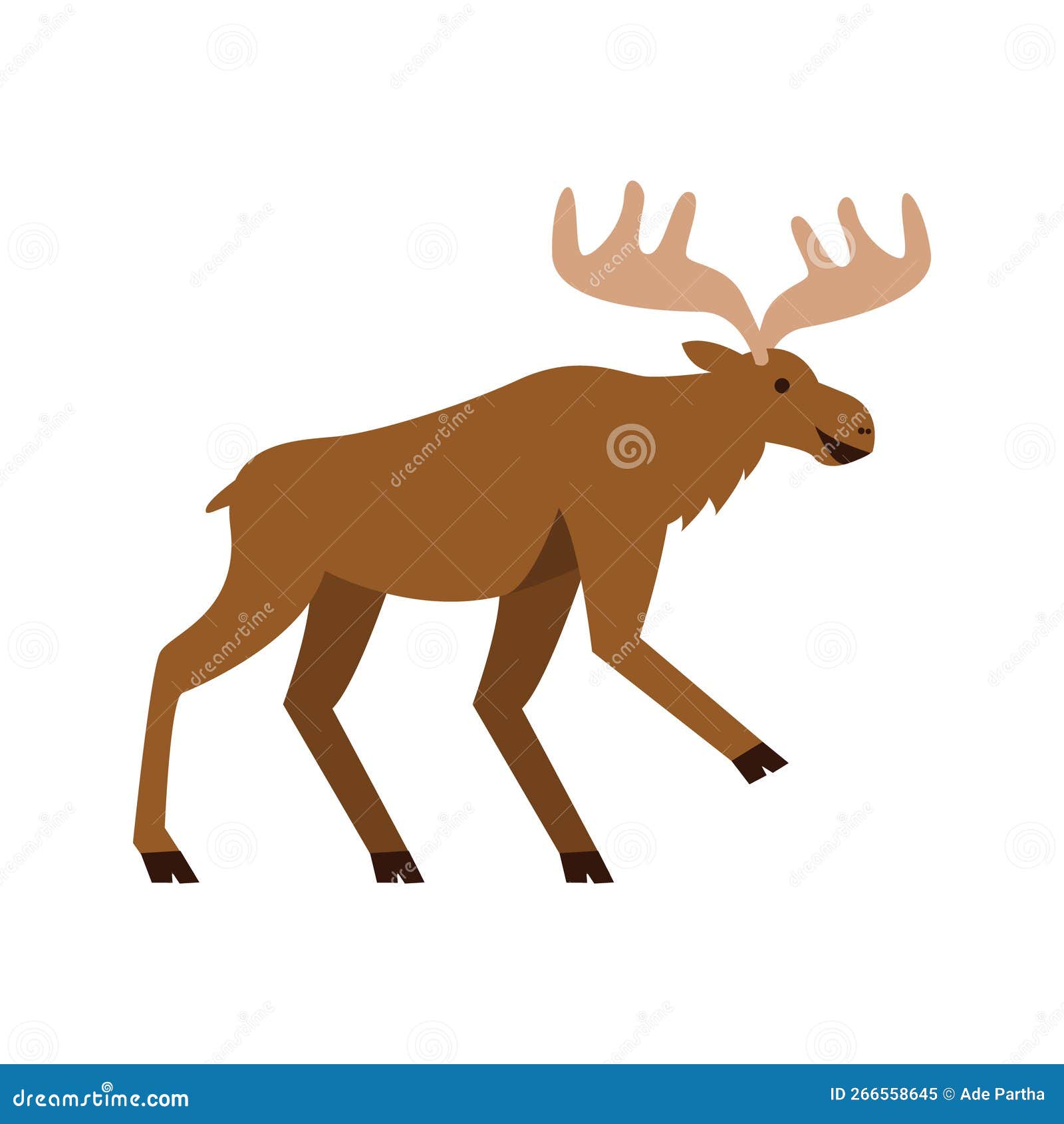 Cute Moose Vector Graphic Element Design Stock Illustration ...