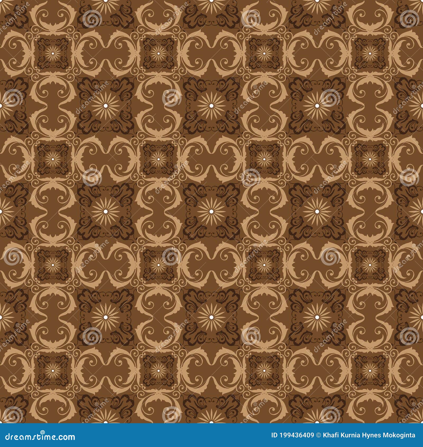 Cute Motifs on Fabric Central Java Batik with Elegant Mocca Color ...
