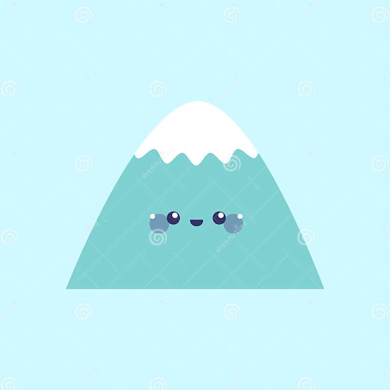 Cute mountain illustration stock vector. Illustration of blush - 184893909