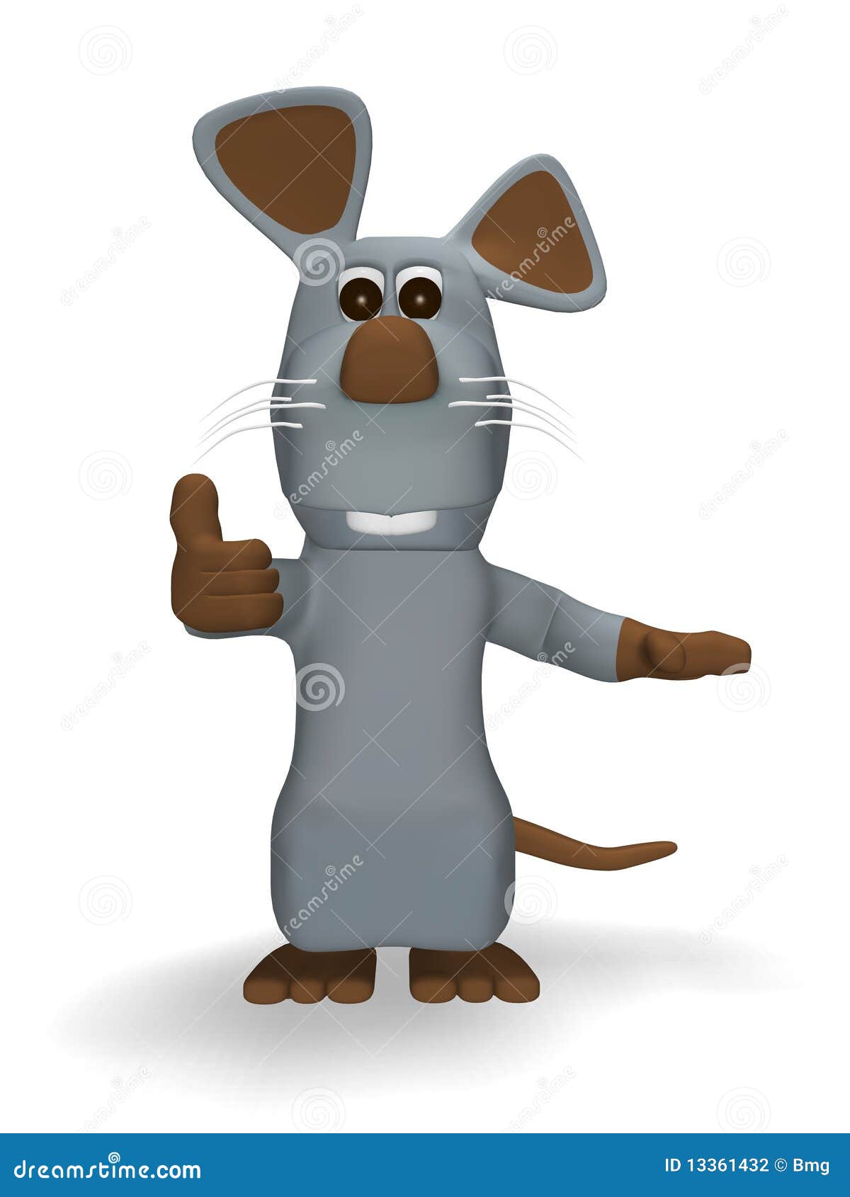 Cute mouse all ok stock illustration. Illustration of pose - 13361432
