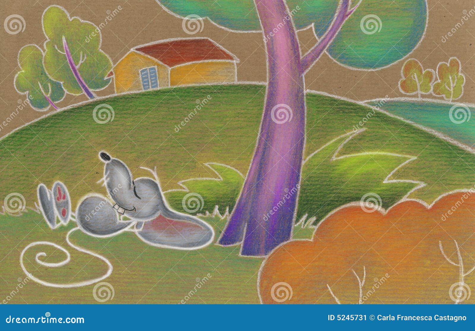 Cute Mouse Asleep Royalty-Free Stock Photo | CartoonDealer.com #5245731
