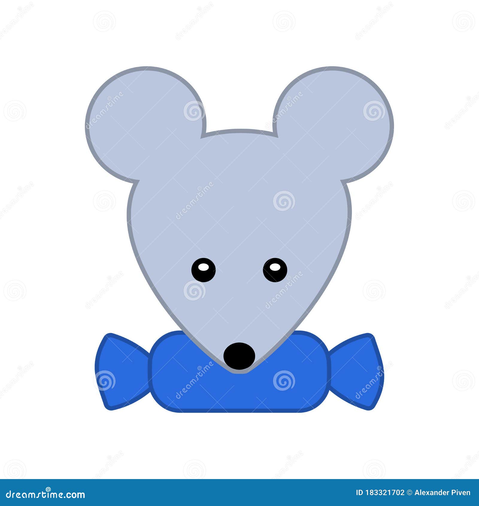 Cute Mouse with a Candy. Baby Animal Cartoon Stock Vector ...
