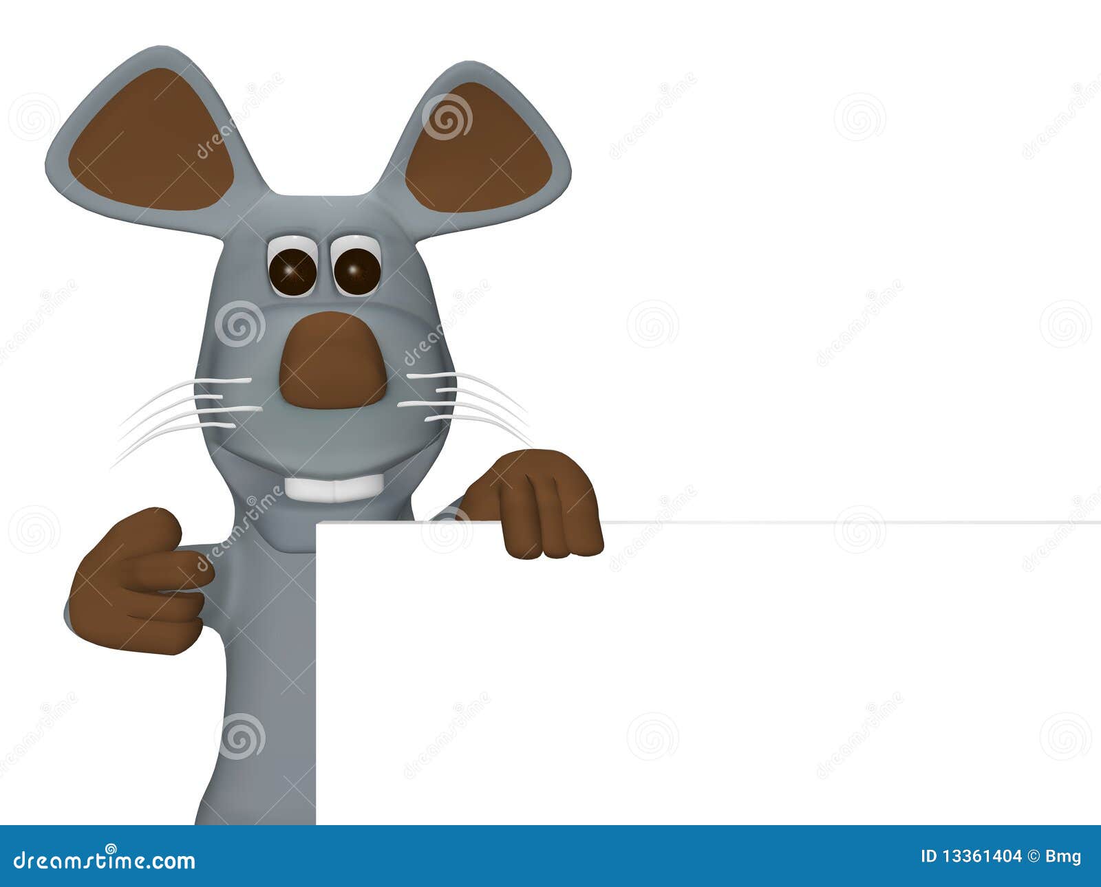 Cute Mouse with Card for Text Stock Illustration - Illustration of cute ...
