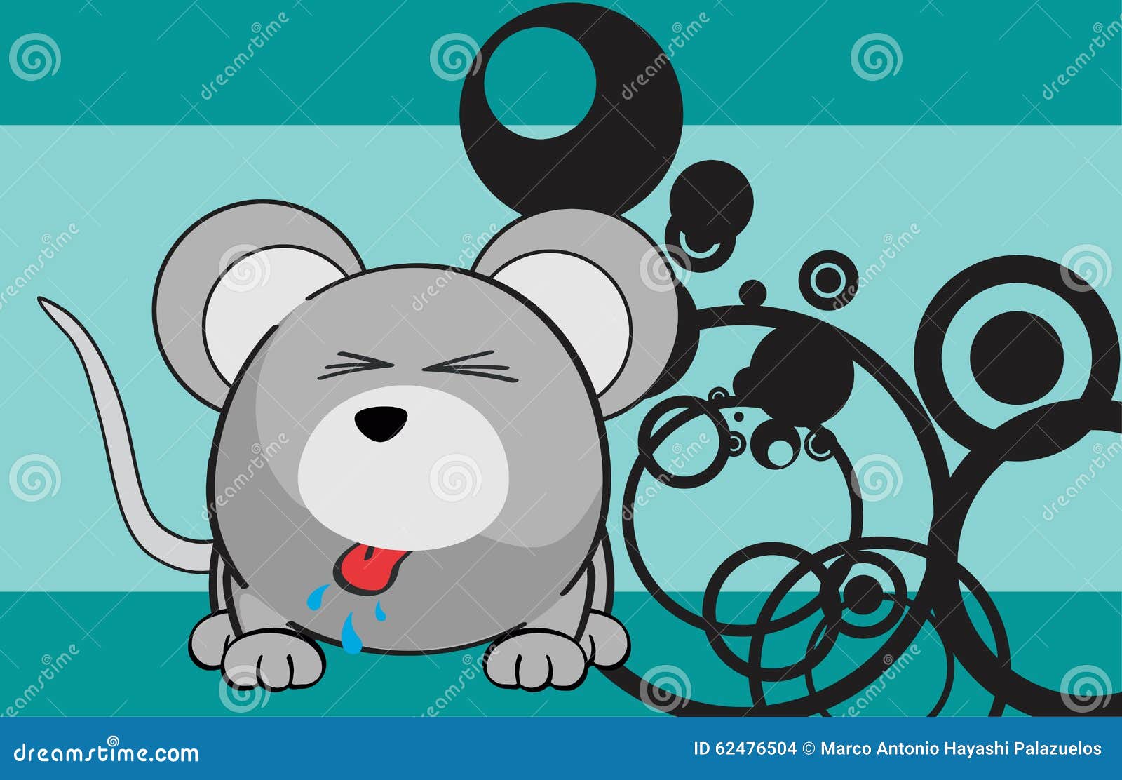 Cute Mouse Cartoon Expression Background Stock Vector - Illustration of ...