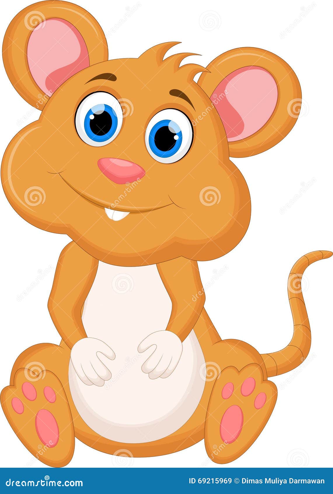 Cute mouse cartoon stock illustration. Illustration of hand - 69215969
