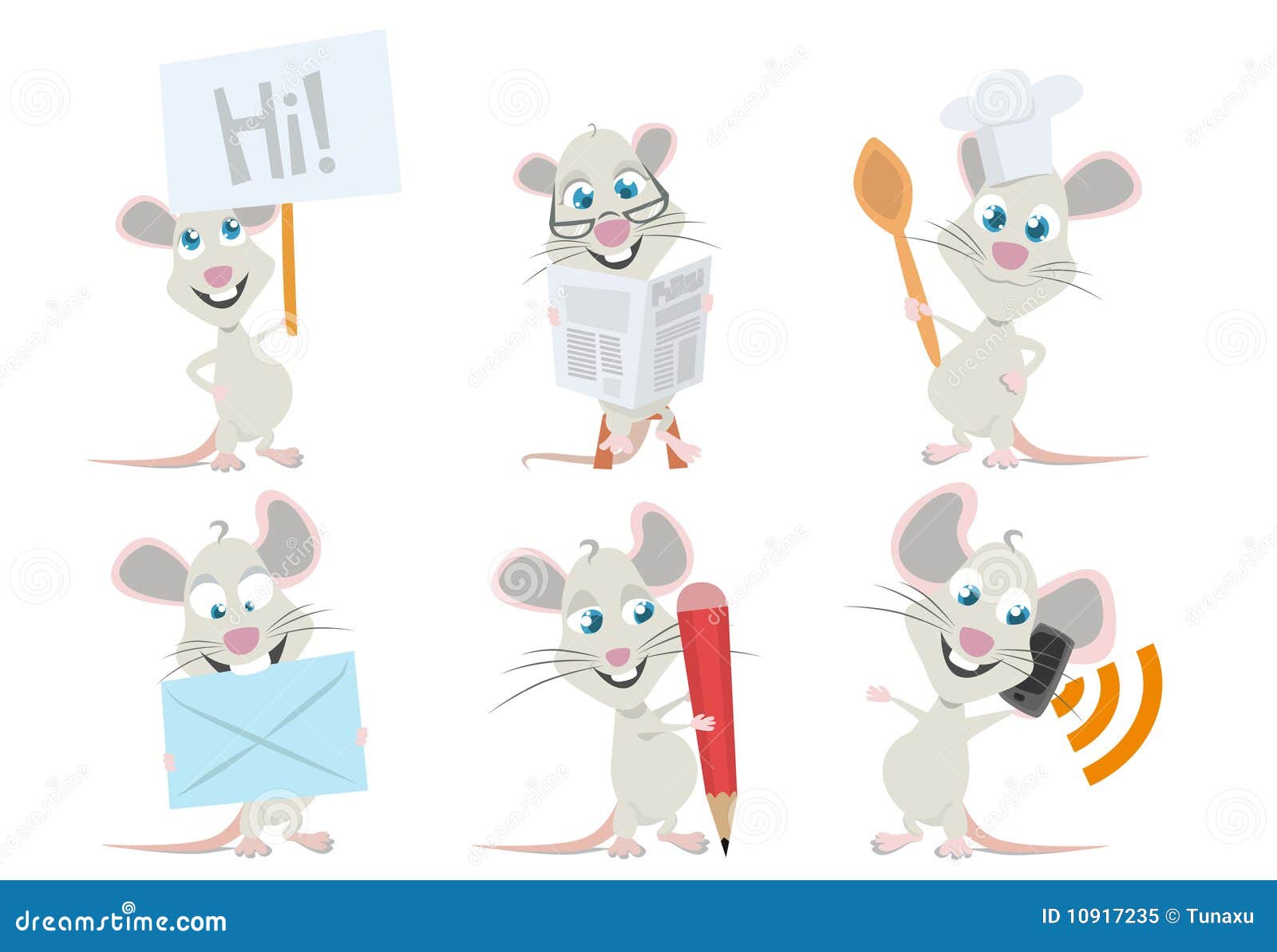 Cute mouse character stock vector. Illustration of happy - 10917235