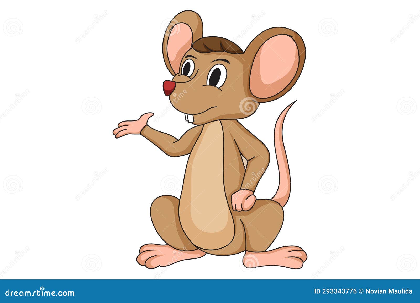 Cute Mouse Character Design Illustration Stock Vector - Illustration of ...