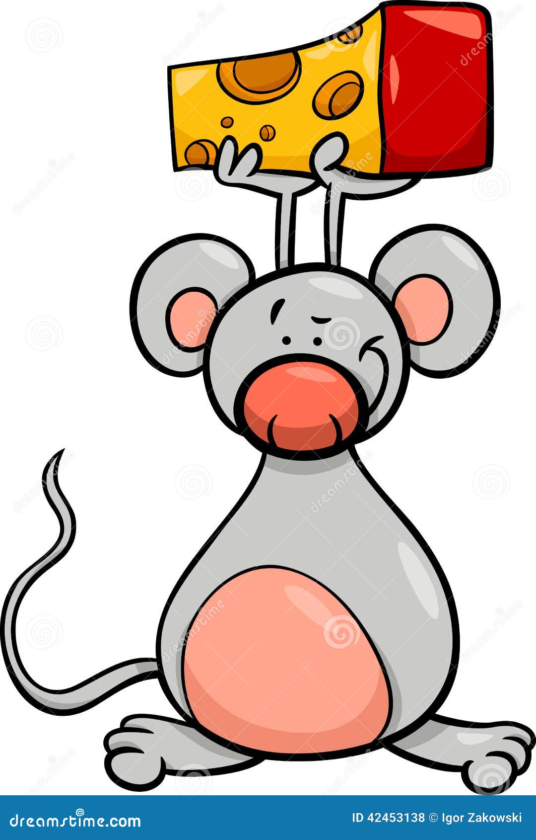 Cute Mouse with Cheese Cartoon Stock Vector - Illustration of graphic ...