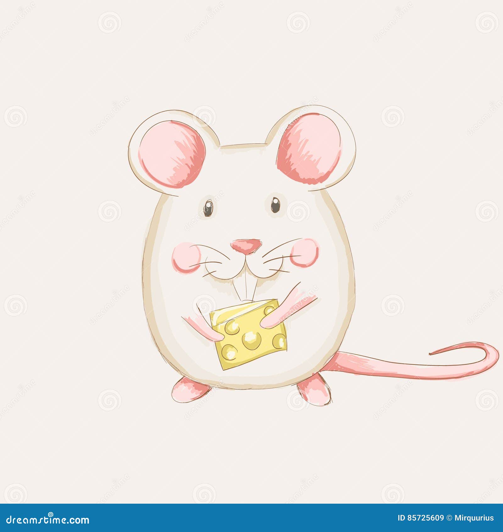 Cute mouse cheese stock vector. Illustration of happiness - 85725609