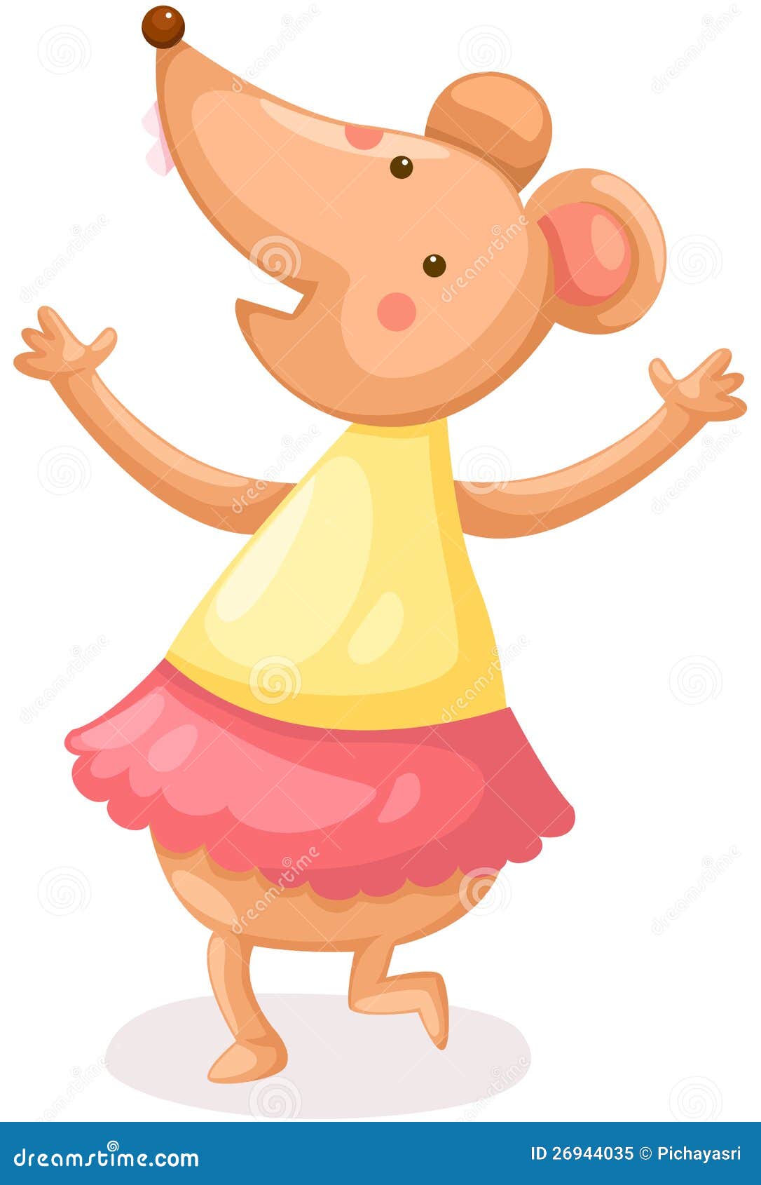 Cute mouse dancing stock vector. Illustration of cartoon - 26944035